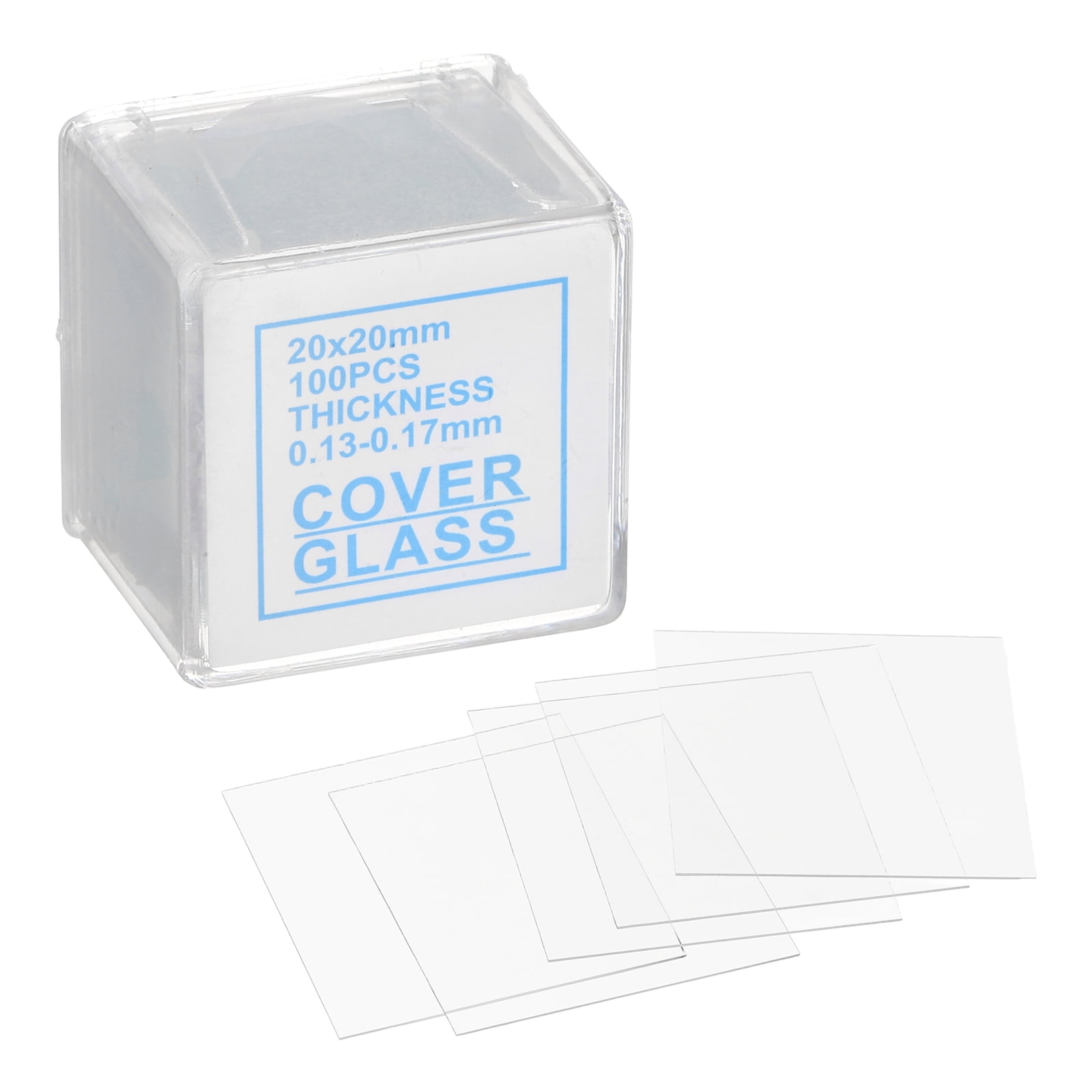 100pcs Cover Slips for Microscope Slides, 20x20mm Microscope Cover ...