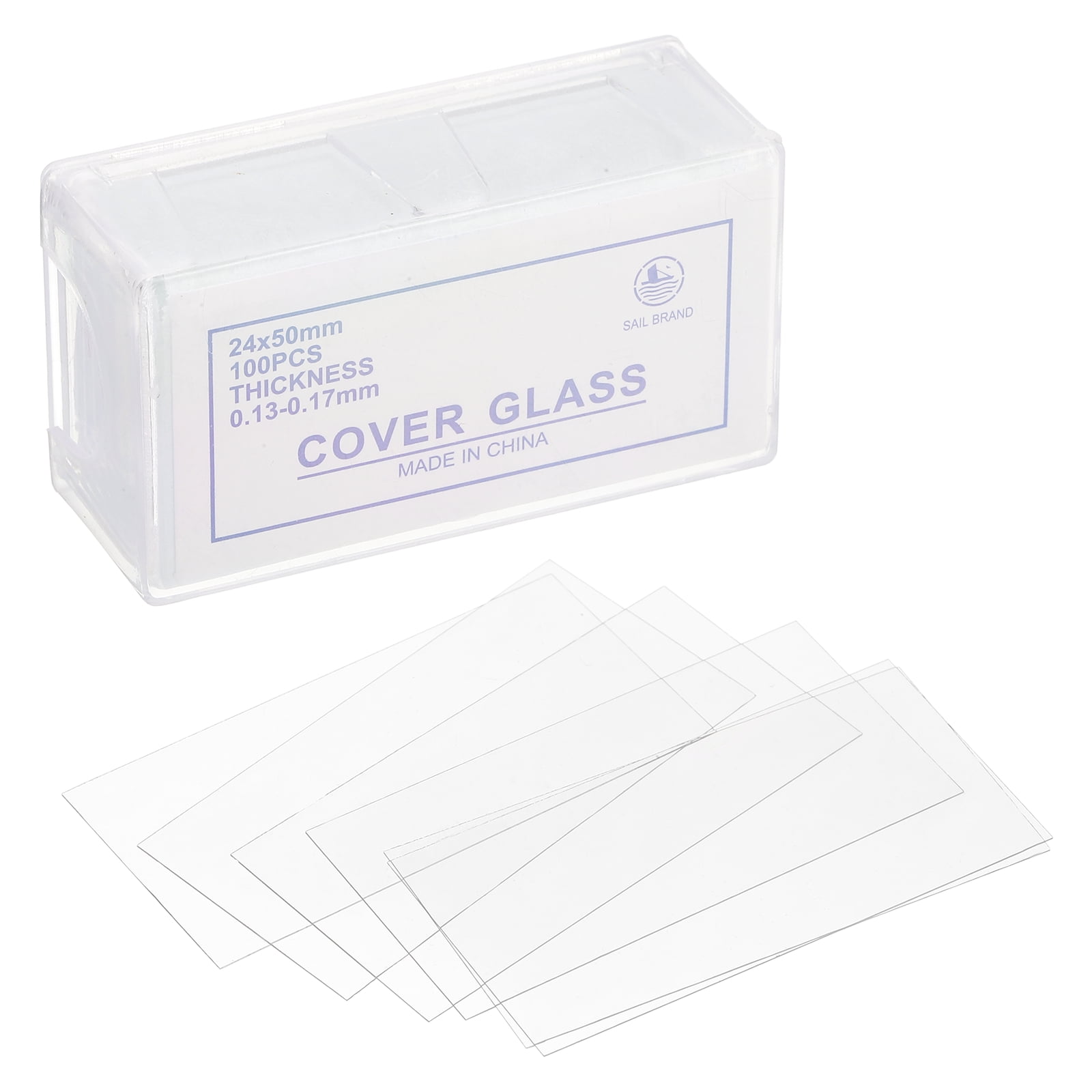 100pcs Cover Slips for Microscope Slides, 24x50mm Microscope Cover ...