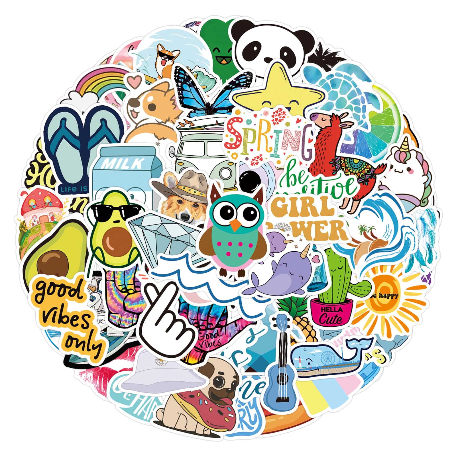 100pcs Waterproof Vinyl Kawaii VSCO Stickers for Laptop, Water Bottles ...