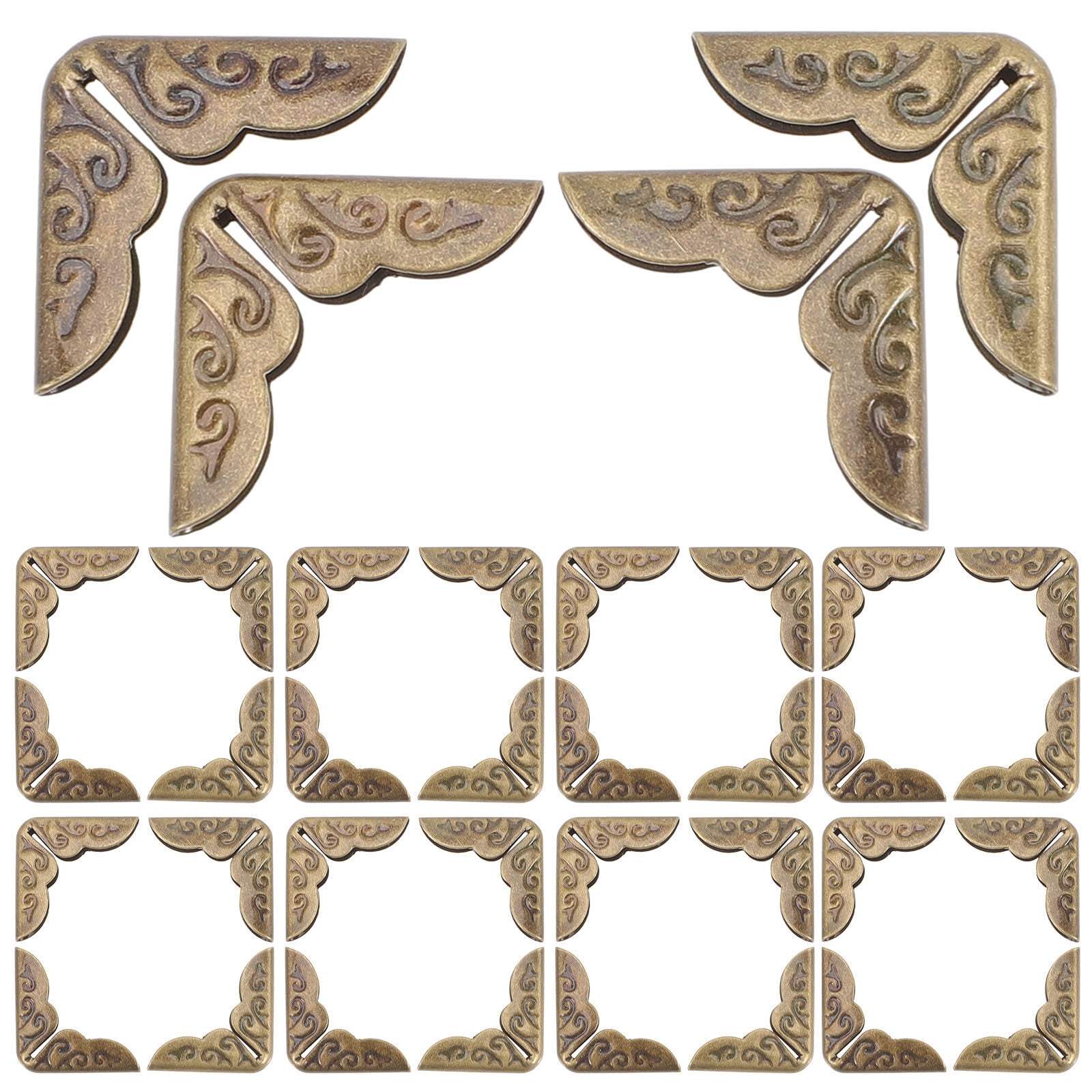 100pcs DIY Iron Photo Album Corner Protectors Guards Book Notebook ...