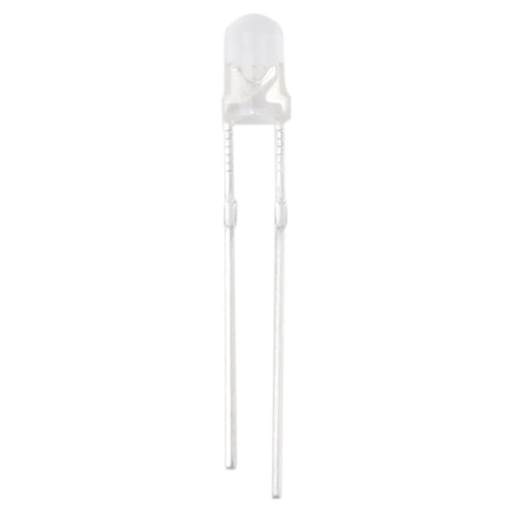 100pcs Diameter 3mm White LED Light Emitting s -25℃-85℃ 2000-3000MCD ...