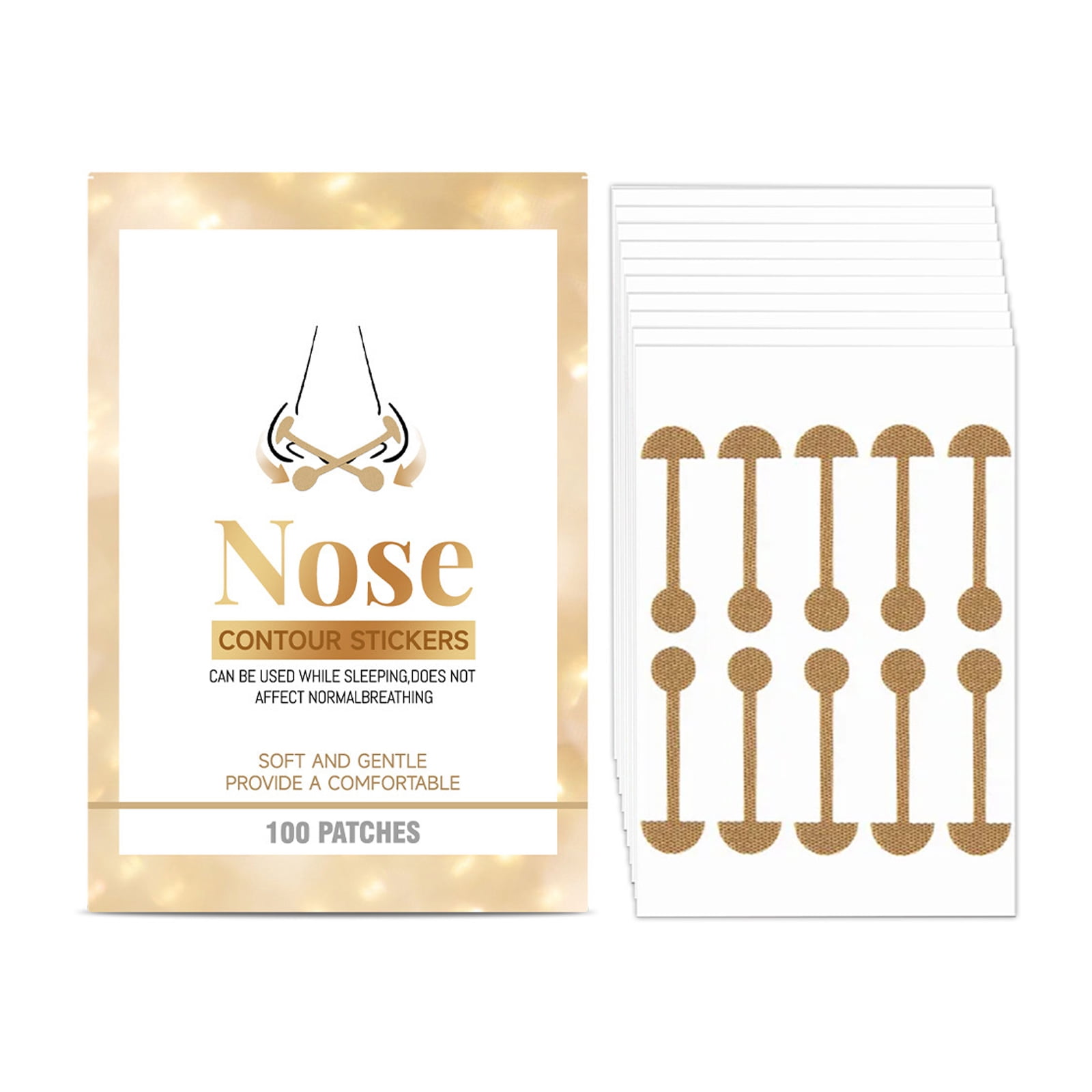 100pcs Discreet Nose Shaping Patches Lifting Nose Strips Natural ...