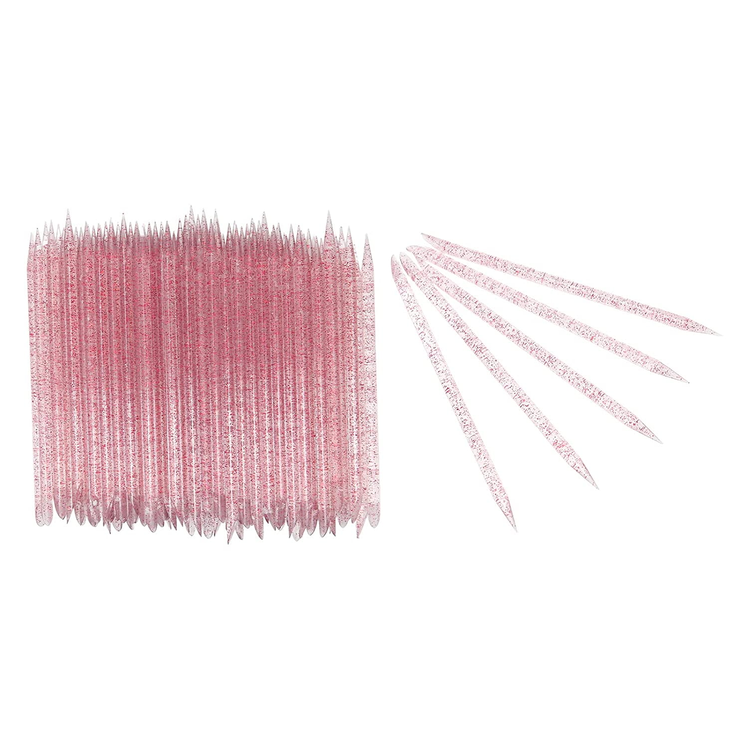 100pcs Disposable Nail Cuticle Pusher Double End Cuticle Manicure ...