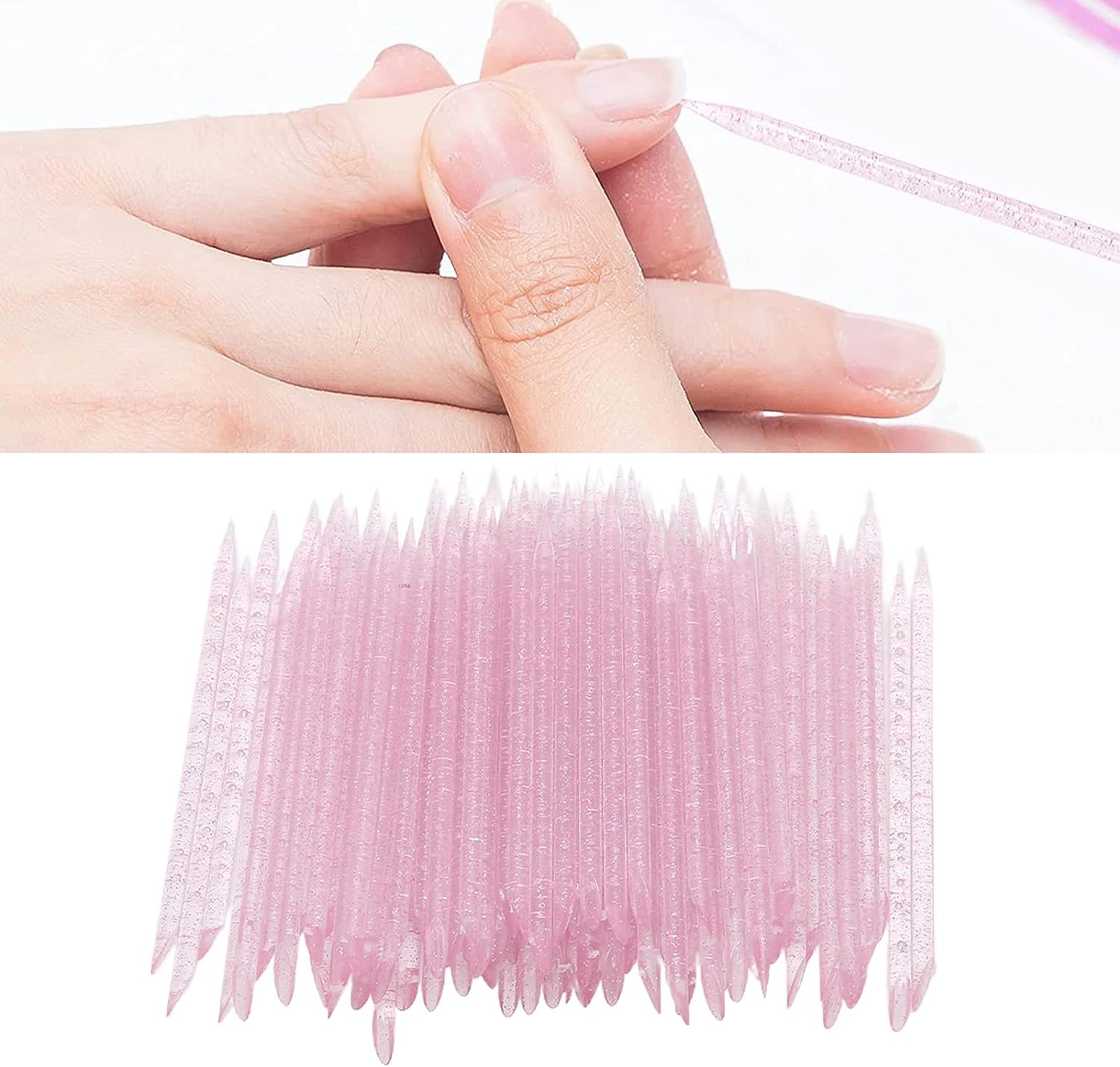 100pcs Disposable Nail Cuticle Pusher, Double End Cuticle Manicure ...