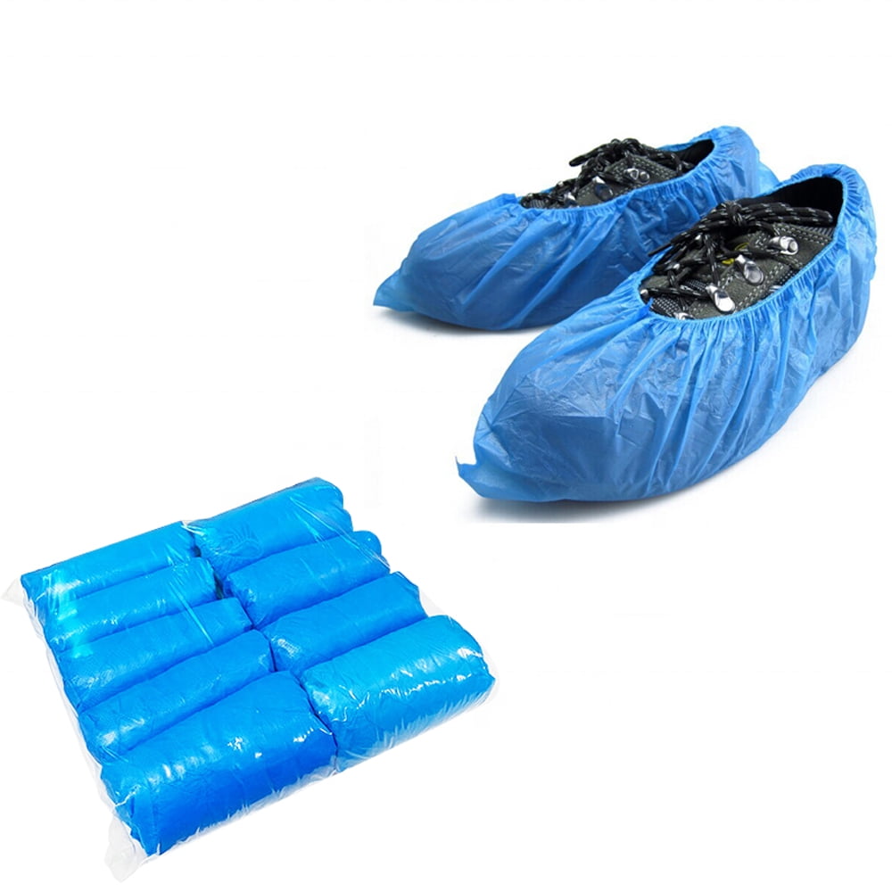 100pcs Disposable Non woven Shoe Covers Blue Anti Slip Anti Dust ...