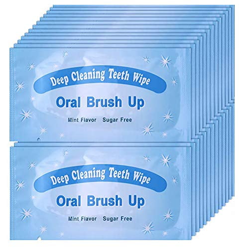 100pcs Disposable Textured Deep Cleaning Teeth Wipes Finger Brush Oral ...