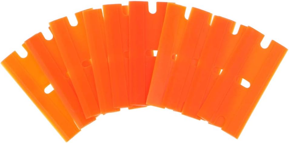 100pcs Double Edged Blade Auto Glass Cleaning Razor Scraper Foil Film ...