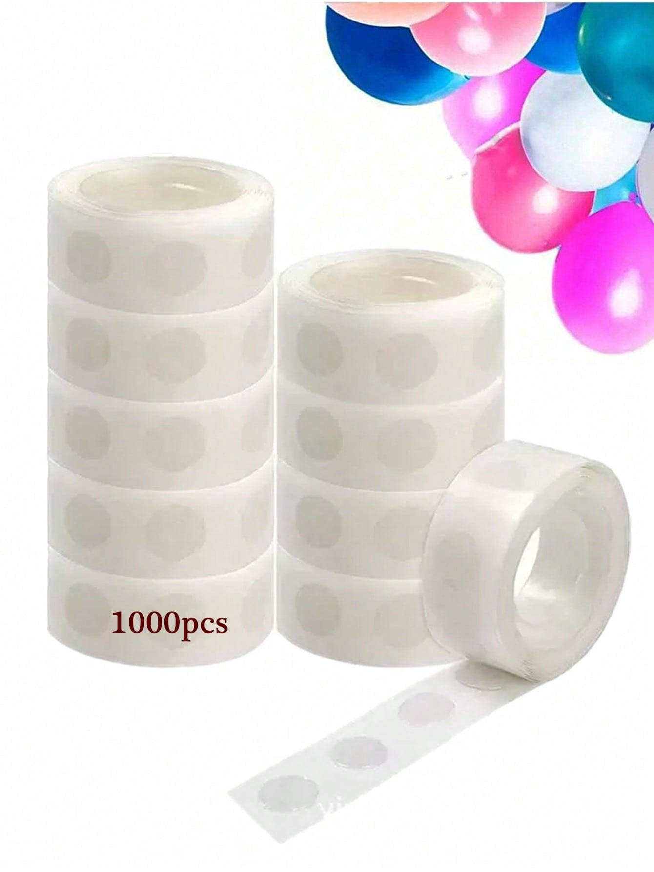 100pcs Double Sided Dot Glue Dots for Balloons, Transparent Adhesive ...