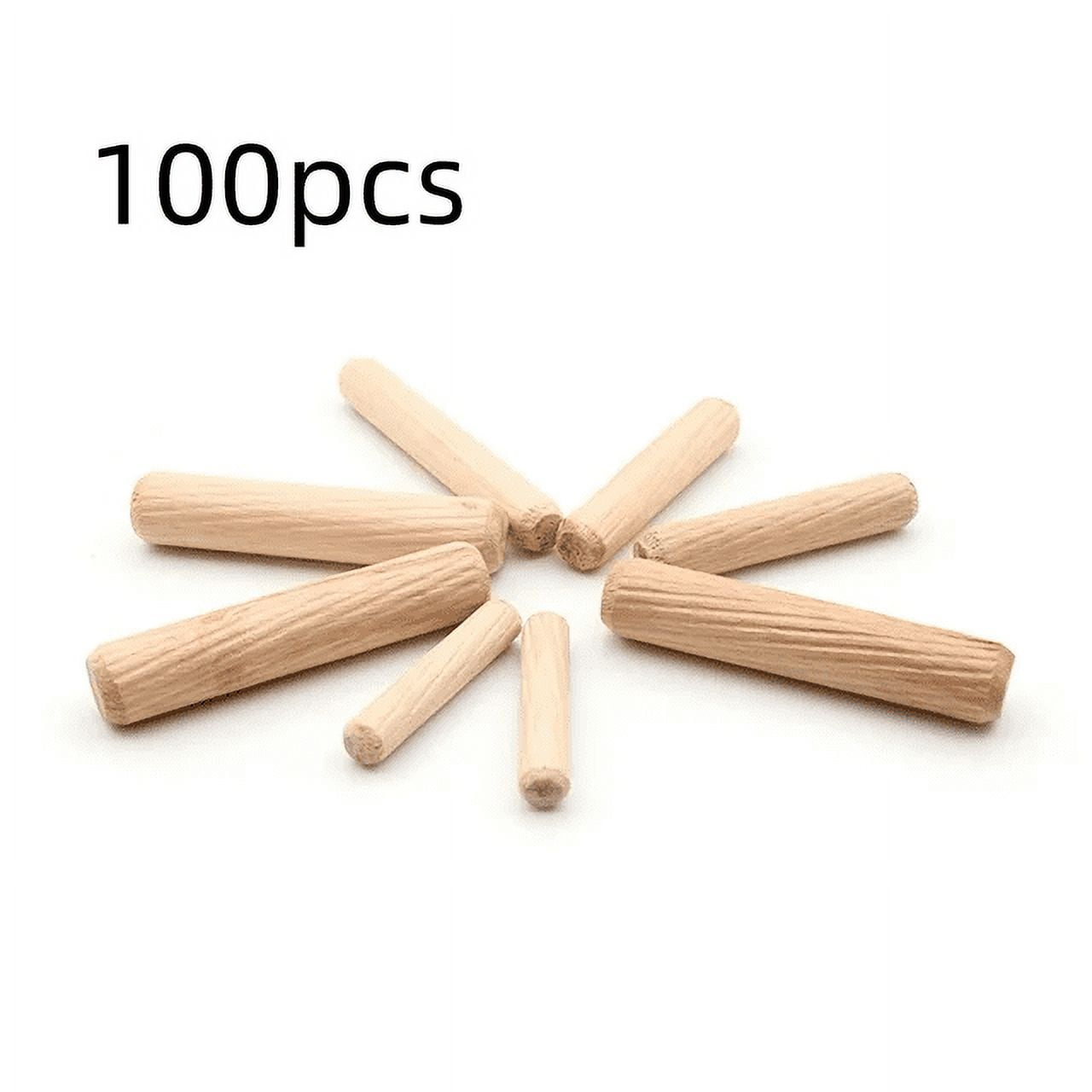 100pcs Dowel Wood Dowels Fluted Wooden Dowels Set of 100pcs Dowel Pins ...