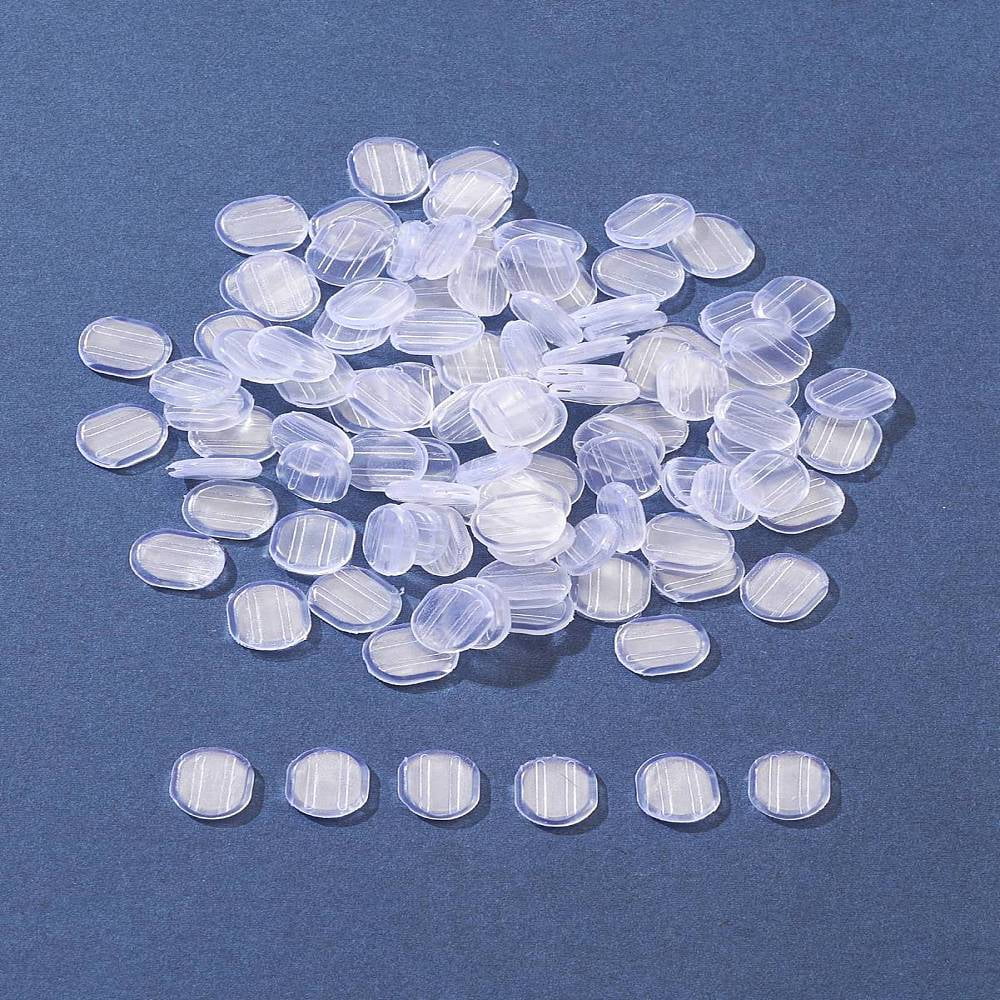 100pcs Eco-friendly PVC Earring Pads Clip Earring Cushions for Clip-on ...