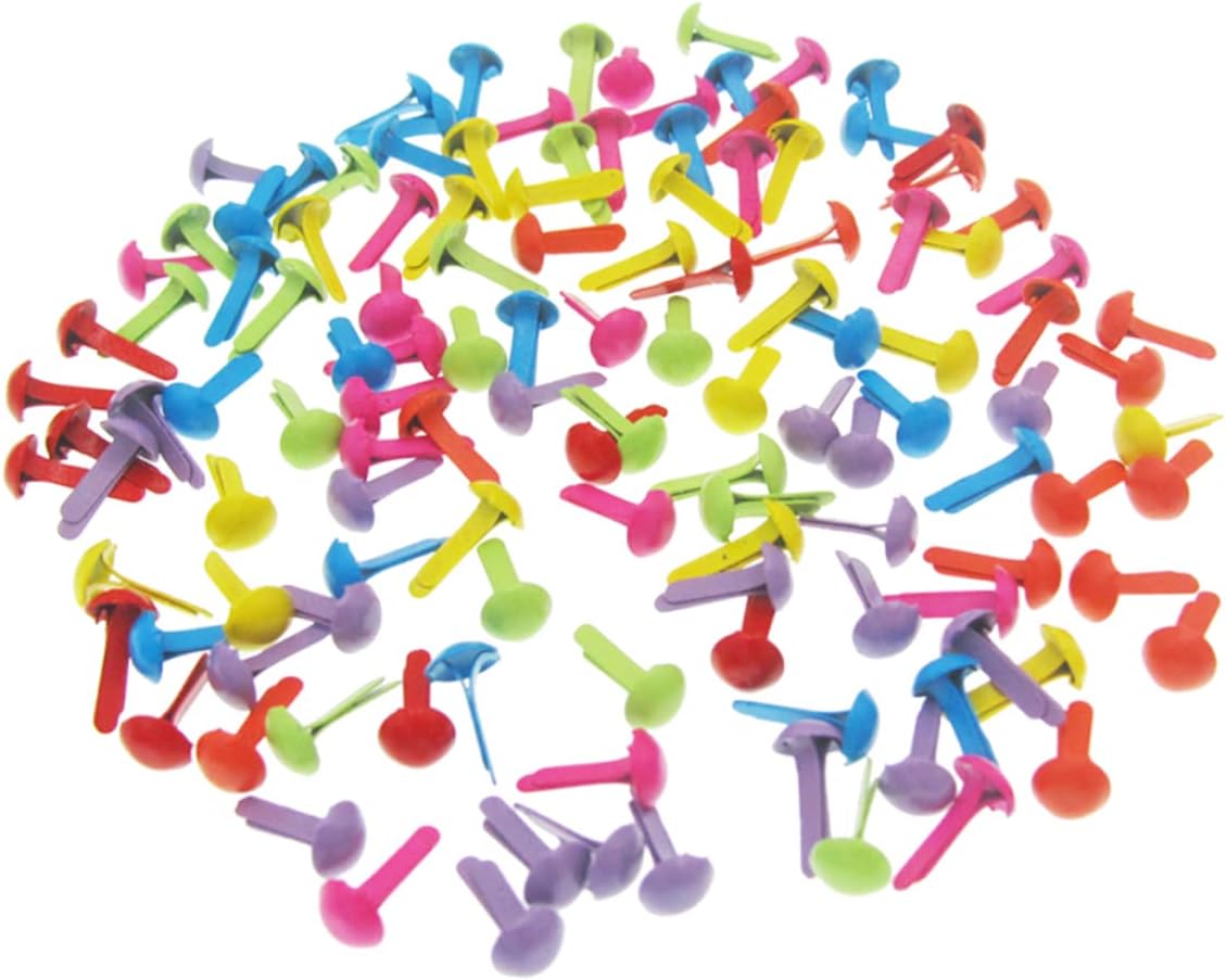 100pcs Fasteners for Crafts Scrapbooking Book Material Brass Fasteners ...