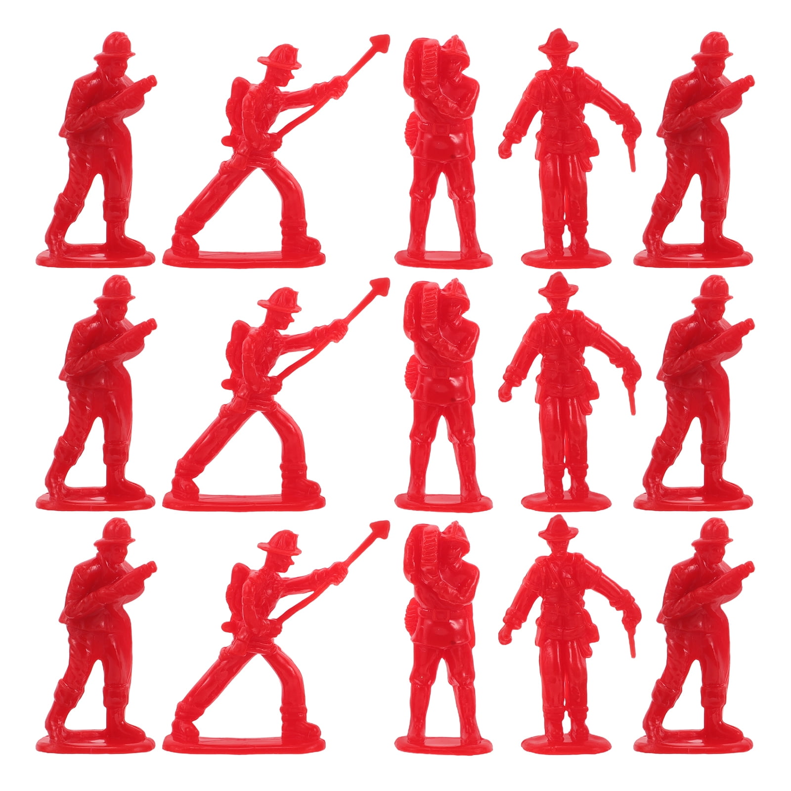 100pcs Fireman Toys Mini People Figurines Fireman Cake Toppers And ...