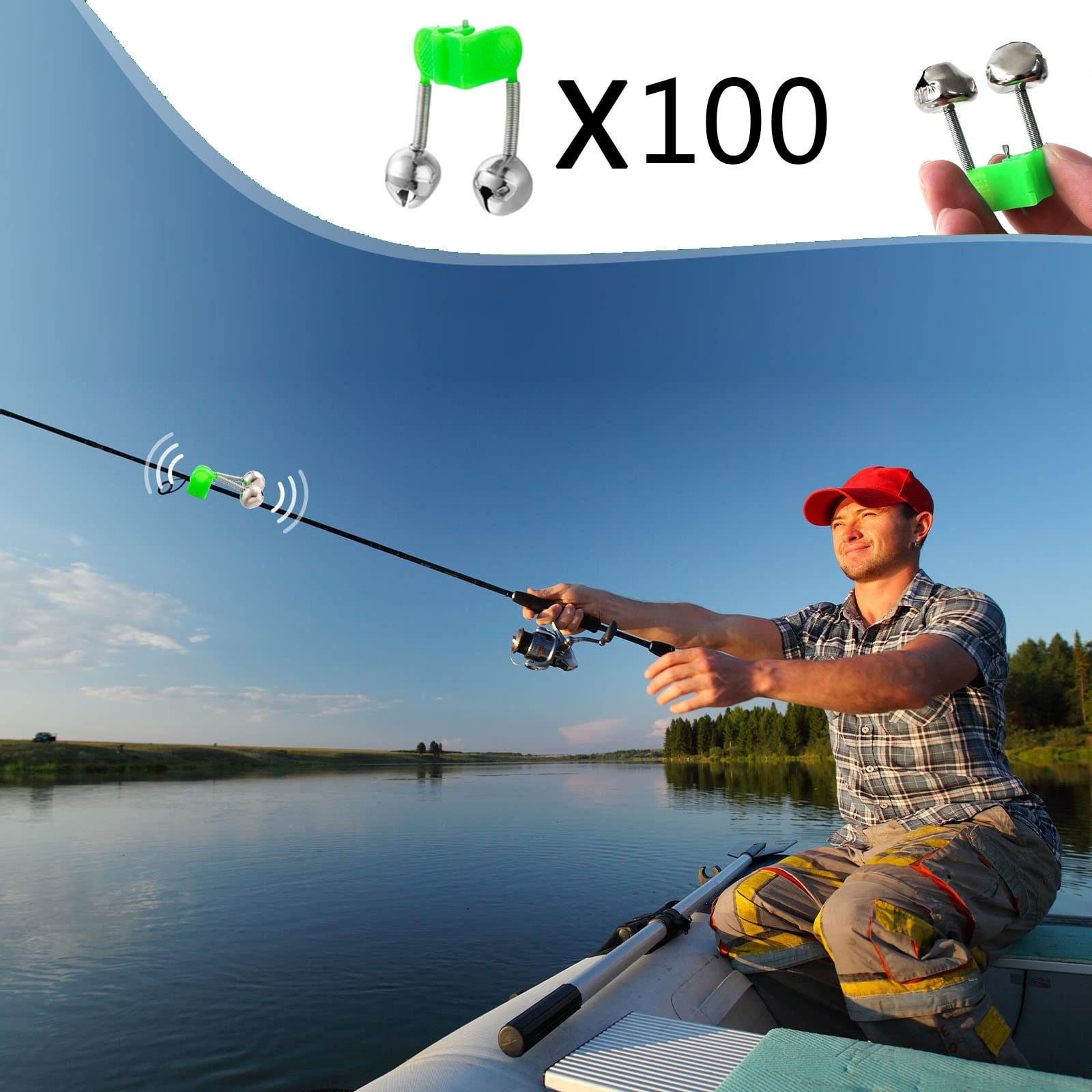 100pcs Fishing Clips Fishing Rod Alarm With Alert Fishing Rod Cool ... 100pcs Fishing Clips Fishing Rod Alarm With Alert Fishing Rod Cool ...