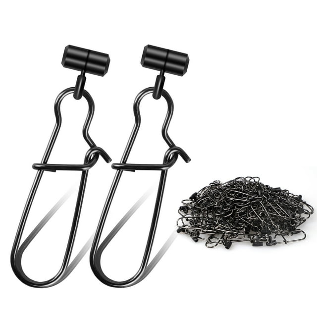 100pcs Fishing Duo Lock Snaps, EEEkit Heavy Duty Fishing Line Sinker ...