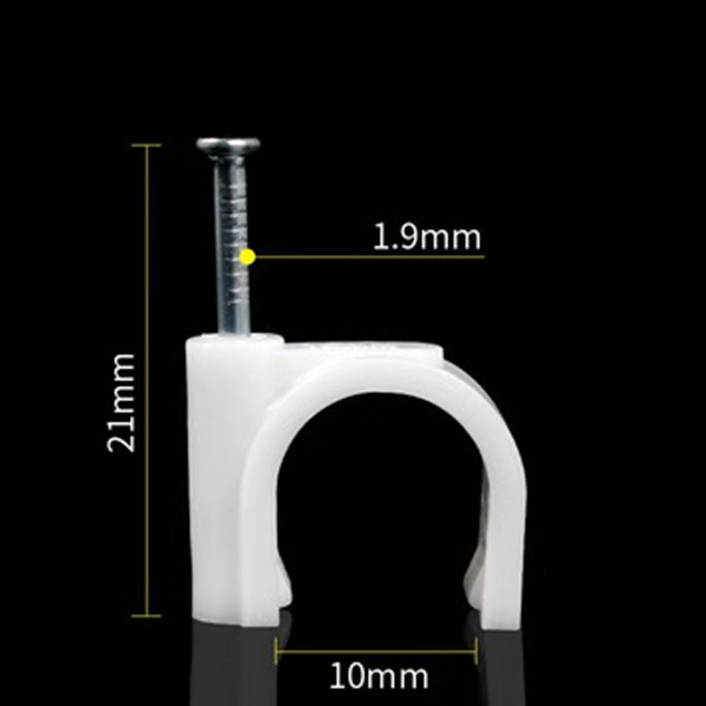 100pcs Fixing Clamp PVC Pipe U Shape Circle Wall Clip Wire Management ...