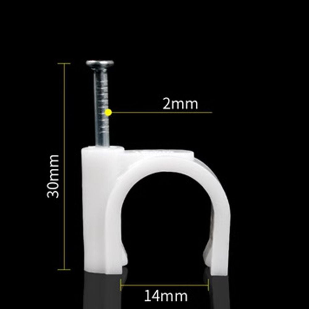 100pcs Fixing Clamp PVC Pipe U Shape Circle Wall Clip Wire Management ...