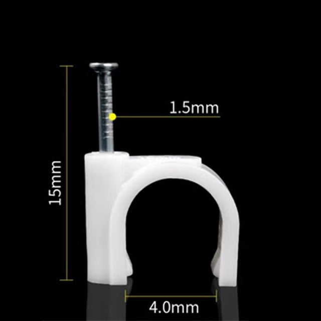100pcs Fixing Clamp PVC Pipe U Shape Circle Wall Clip Wire Management ...