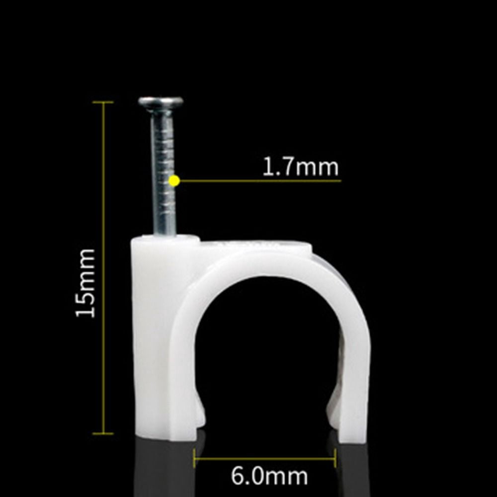 100pcs Fixing Clamp PVC Pipe U Shape Circle Wall Clip Wire Management ...