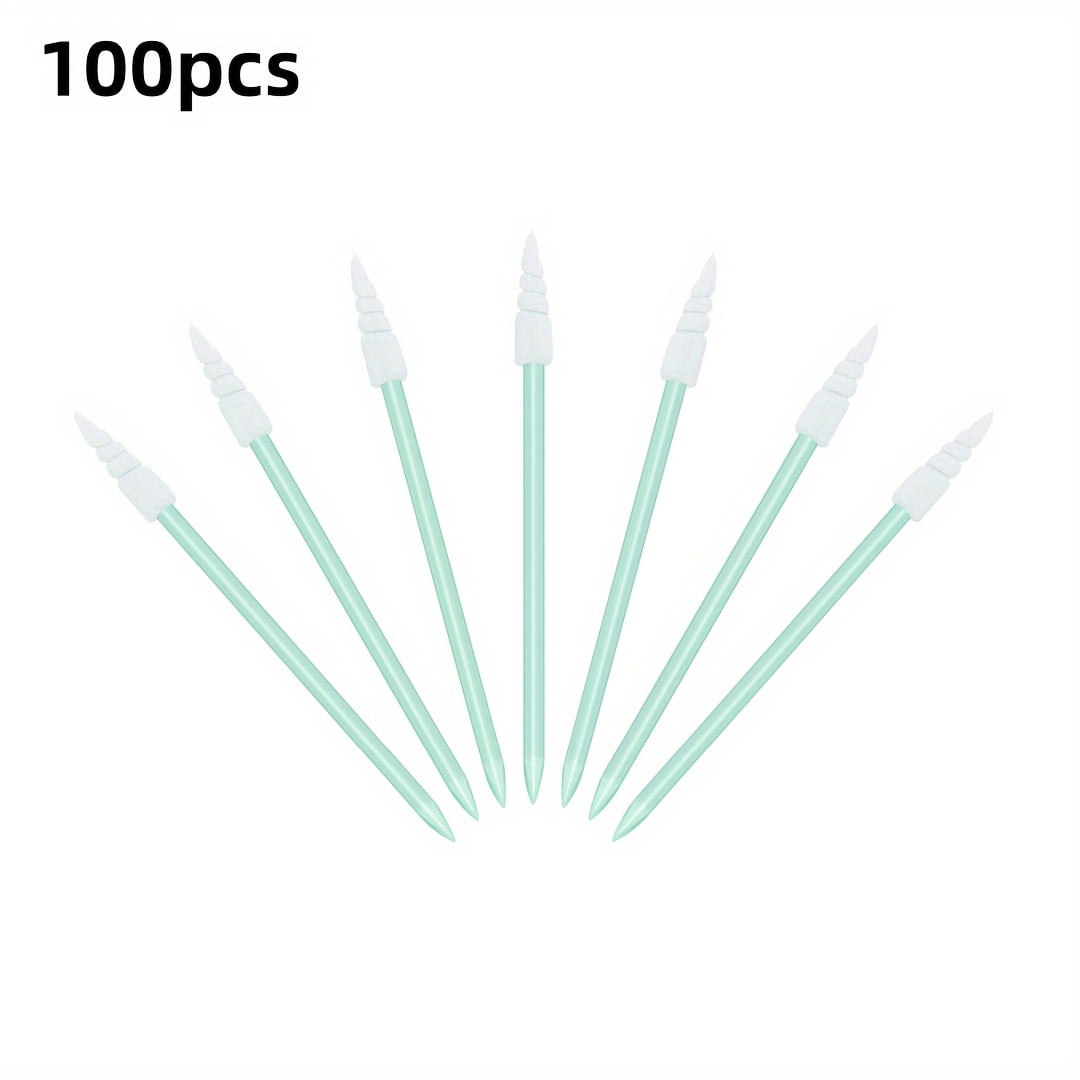 100pcs Foam Cleaning Cotton Swab Foam Tip Cleaning Cotton Swab Sponge ...