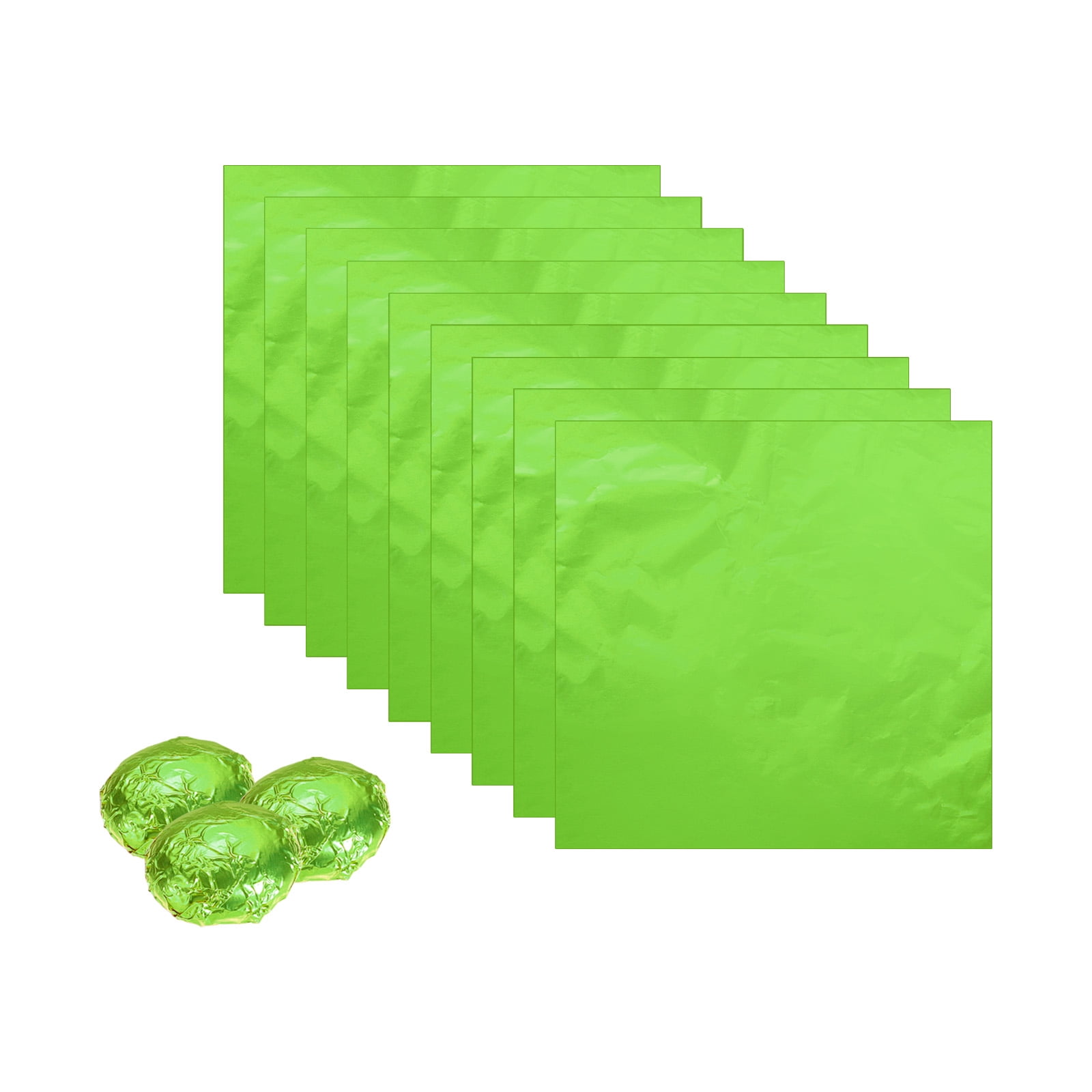 100pcs Foil Candy Wrappers, 4 x 4 Inch Chocolate Bar Wrappers, Aluminum ...