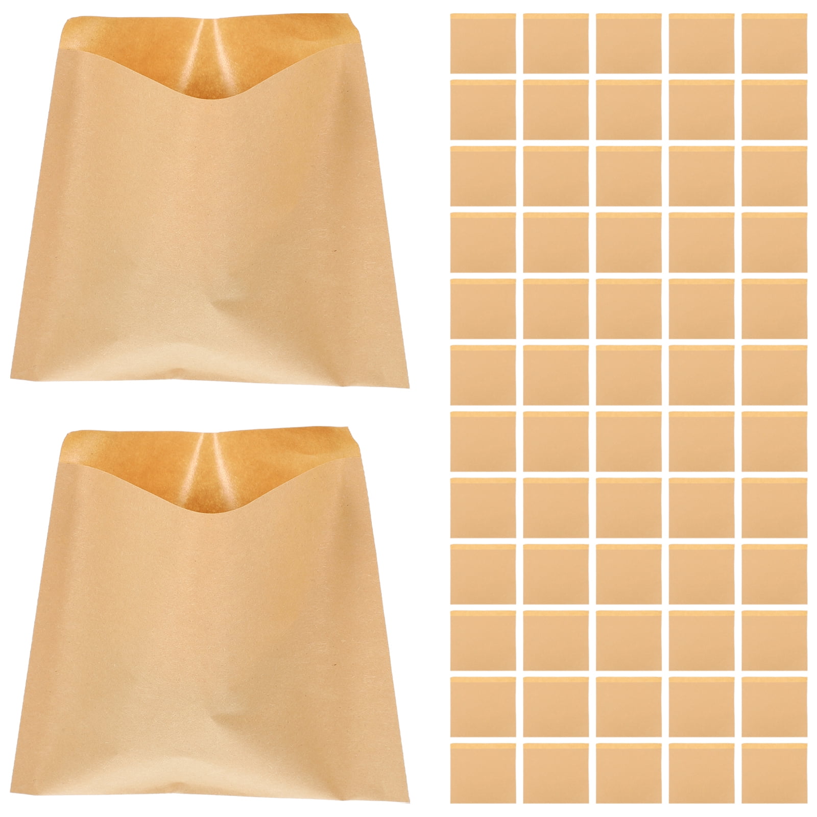 100pcs Food Paper Bags Cookie Paper Treat Bags Pancake Grease-proof ...