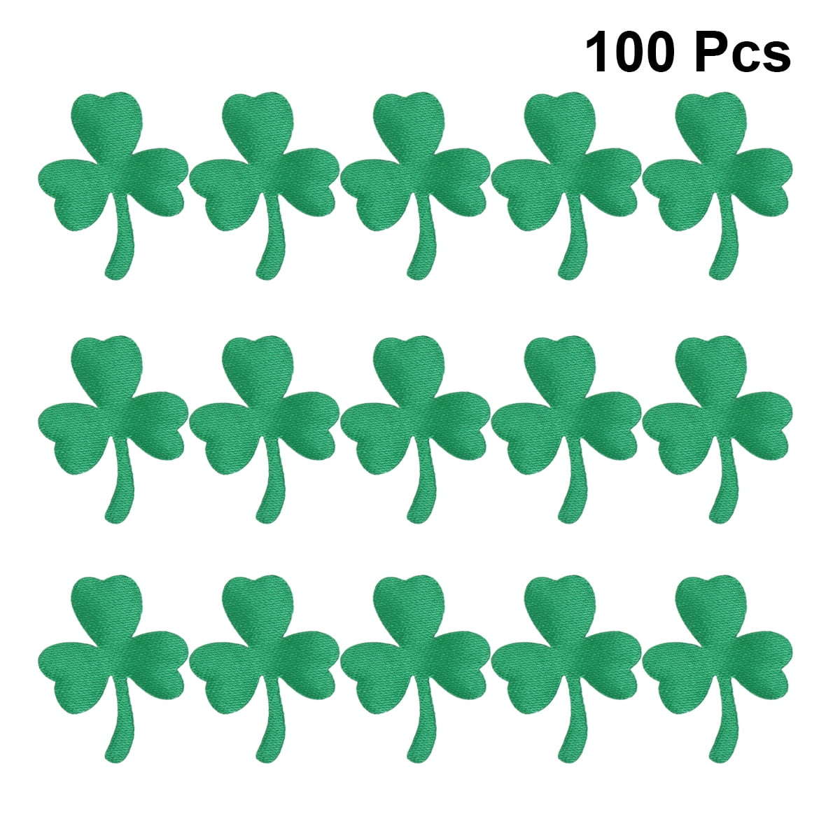 100pcs Green Clover Design Sewing Patches Self Adhesive Appliques Mural ...