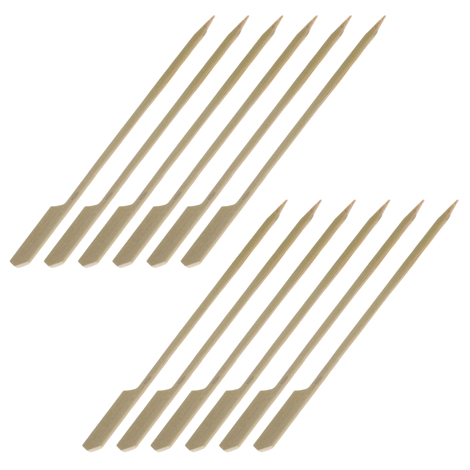 100pcs Multi Function Barbecue Sticks Bamboo Paddle Skewers Appetizer ...