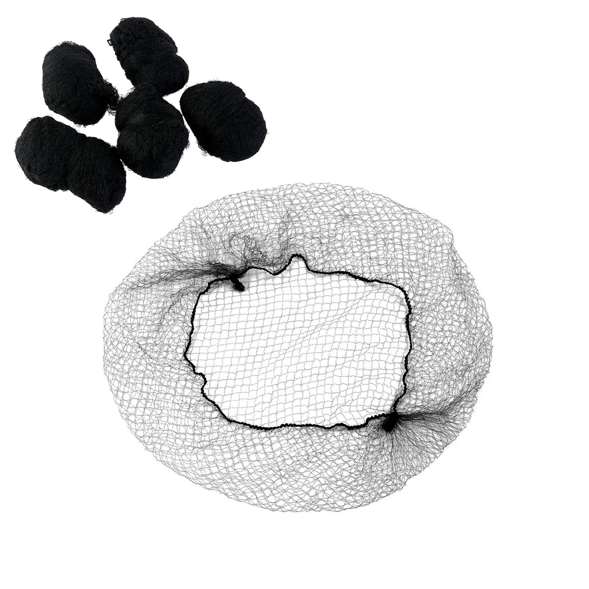 100pcs Hair Nets Invisible Elastic Mesh (Black) - Walmart.com