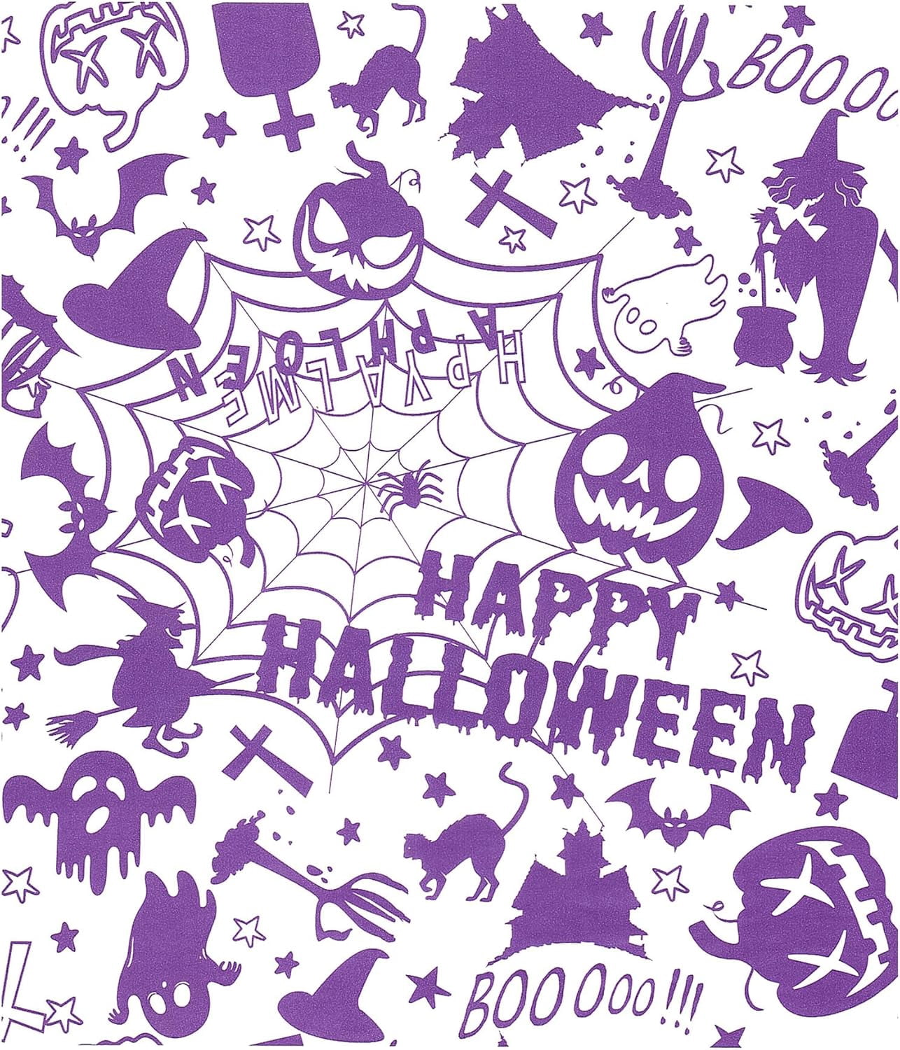 100pcs Halloween Themed Wax Paper Sheet, Food Picnic Paper Printed with ...