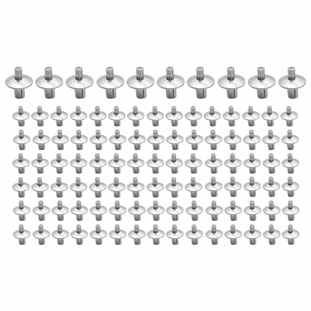 100pcs Hammer Drive Rivets Expansion Round Head Aluminum Nail Steel ...