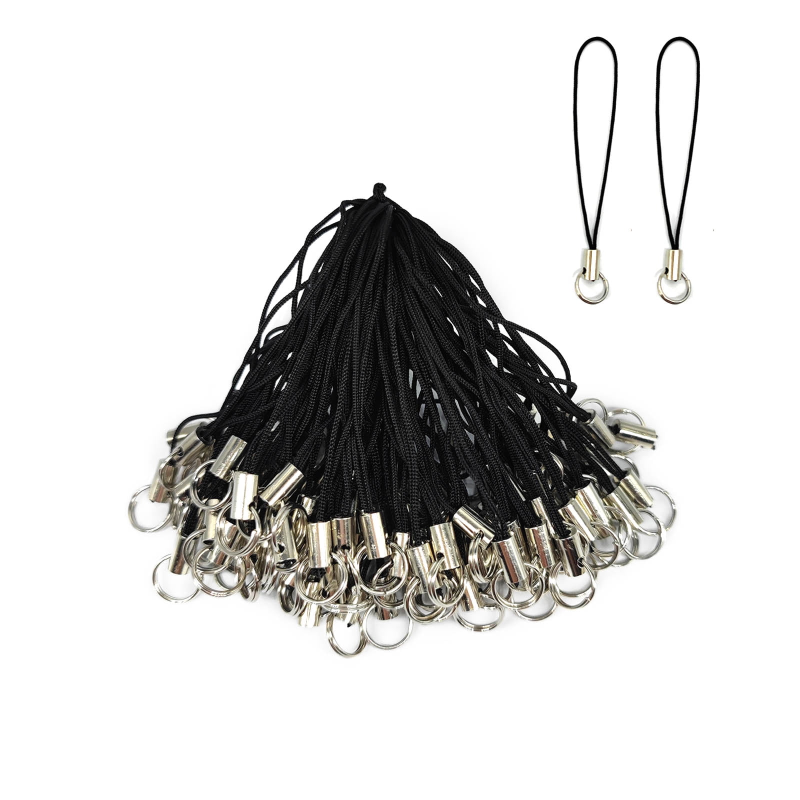 100pcs Hand Wrist Straps Lanyard Cell Phone Split Ring Strap Detachable ...