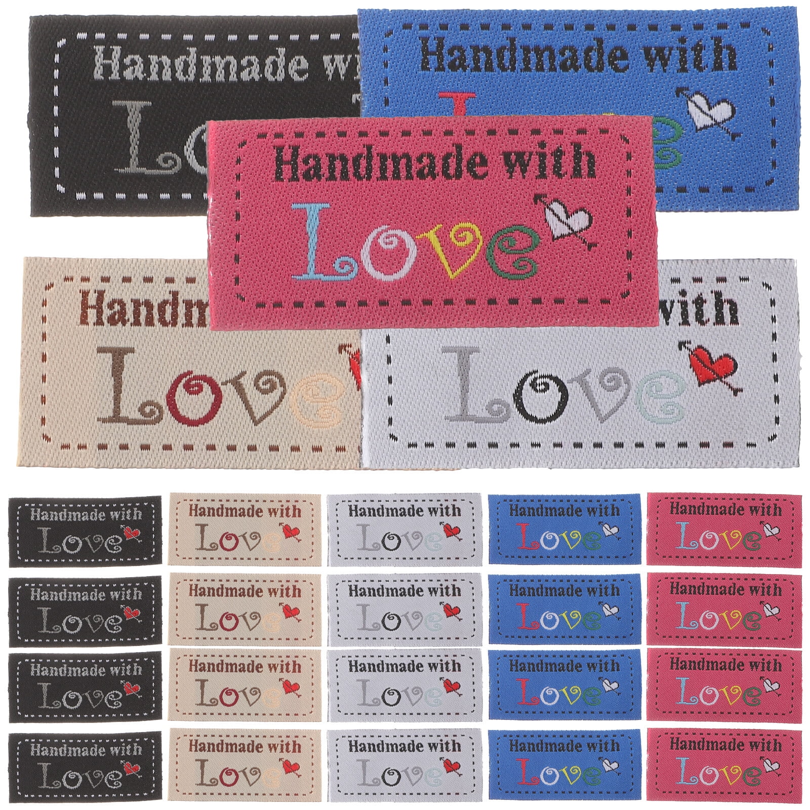100pcs Handmade Sew-In Labels with for Crochet Supplies Sewing Craft ...