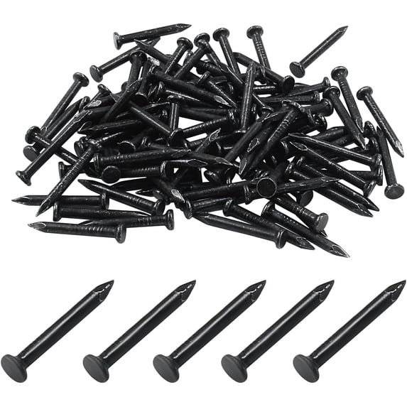 100pcs Hardware Nails 0.79 inch, Carbon Steel Point Tip Cement Nails ...
