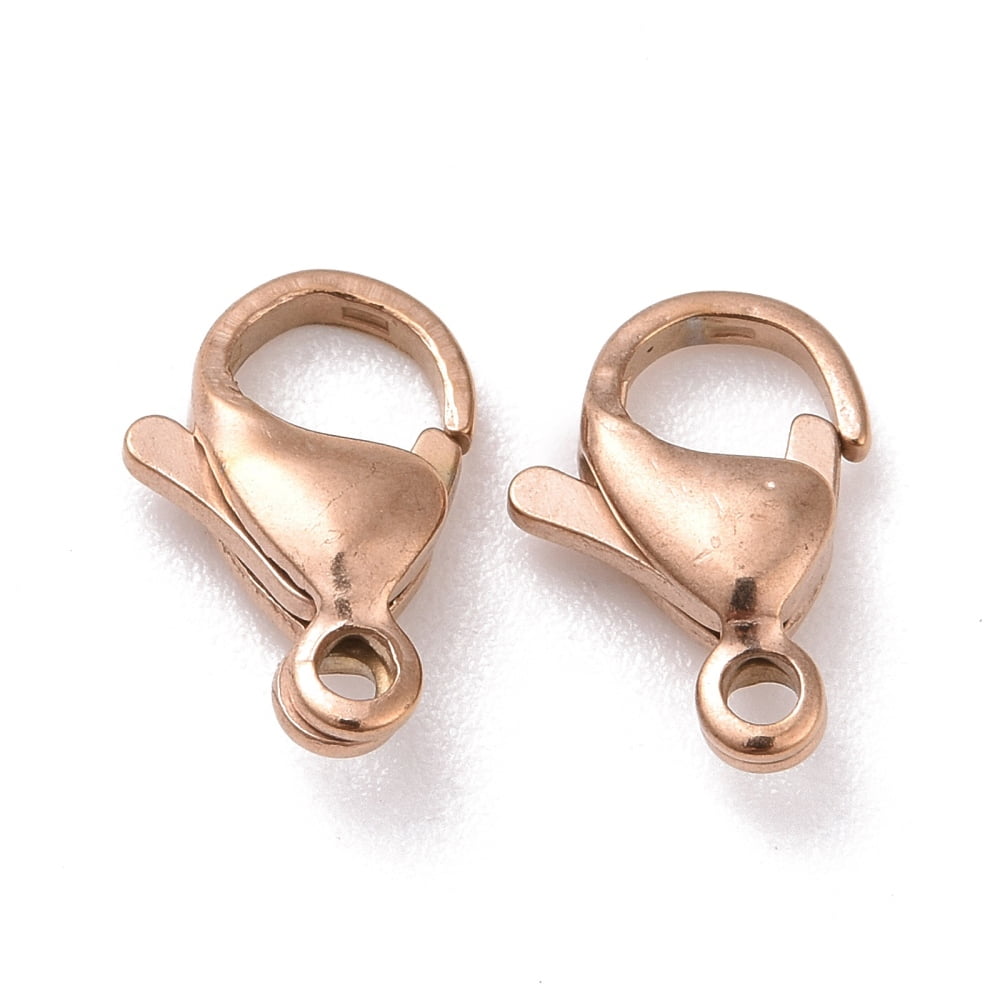 100pcs Ion Plating(IP) 304 Stainless Steel Lobster Claw Clasps Parrot ...