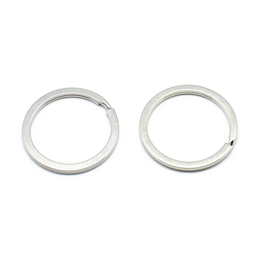 100pcs Iron Split Key Rings Keychain Clasp Findings Platinum 25x2mm ...