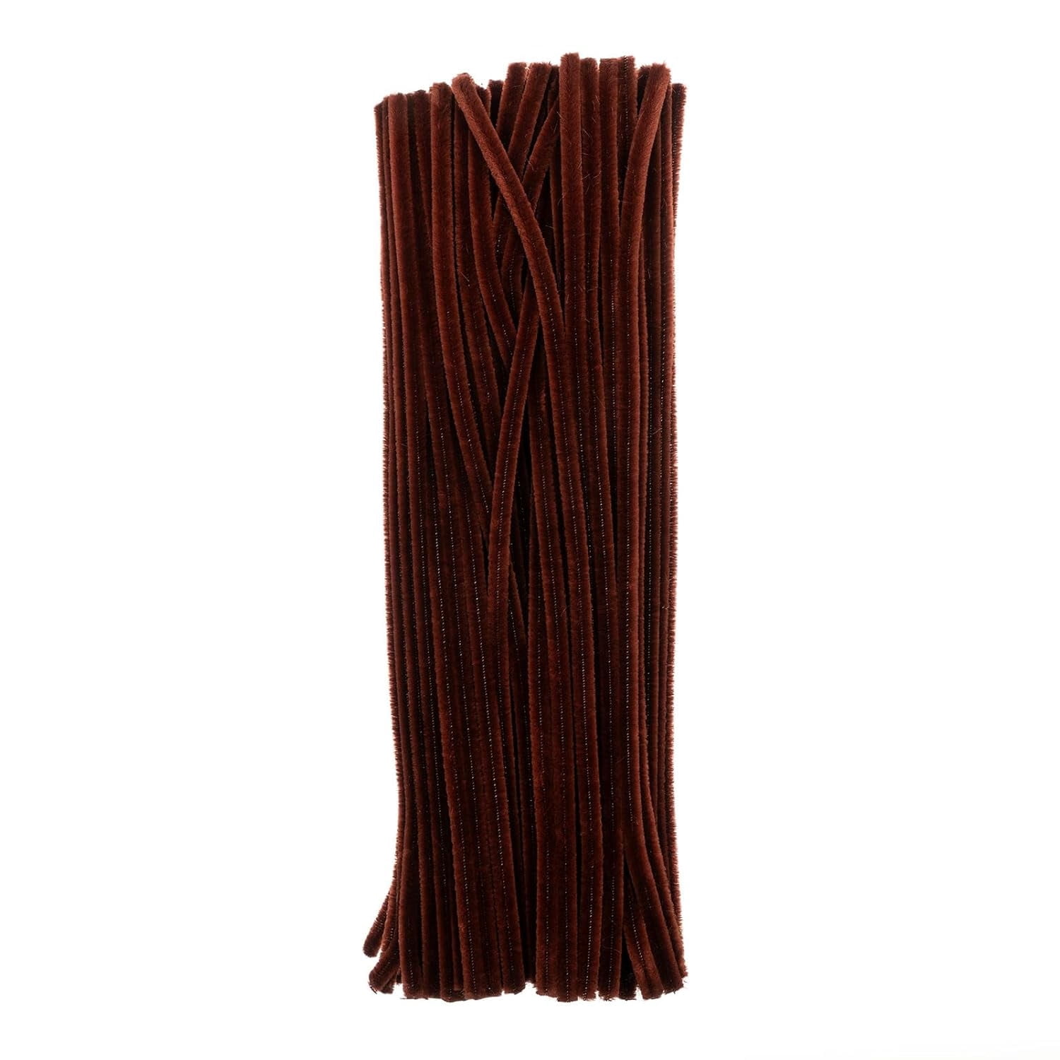 100pcs John Bead Pipe Cleaners 12in Brown 6mm Fluffy Chenille Stems for ...