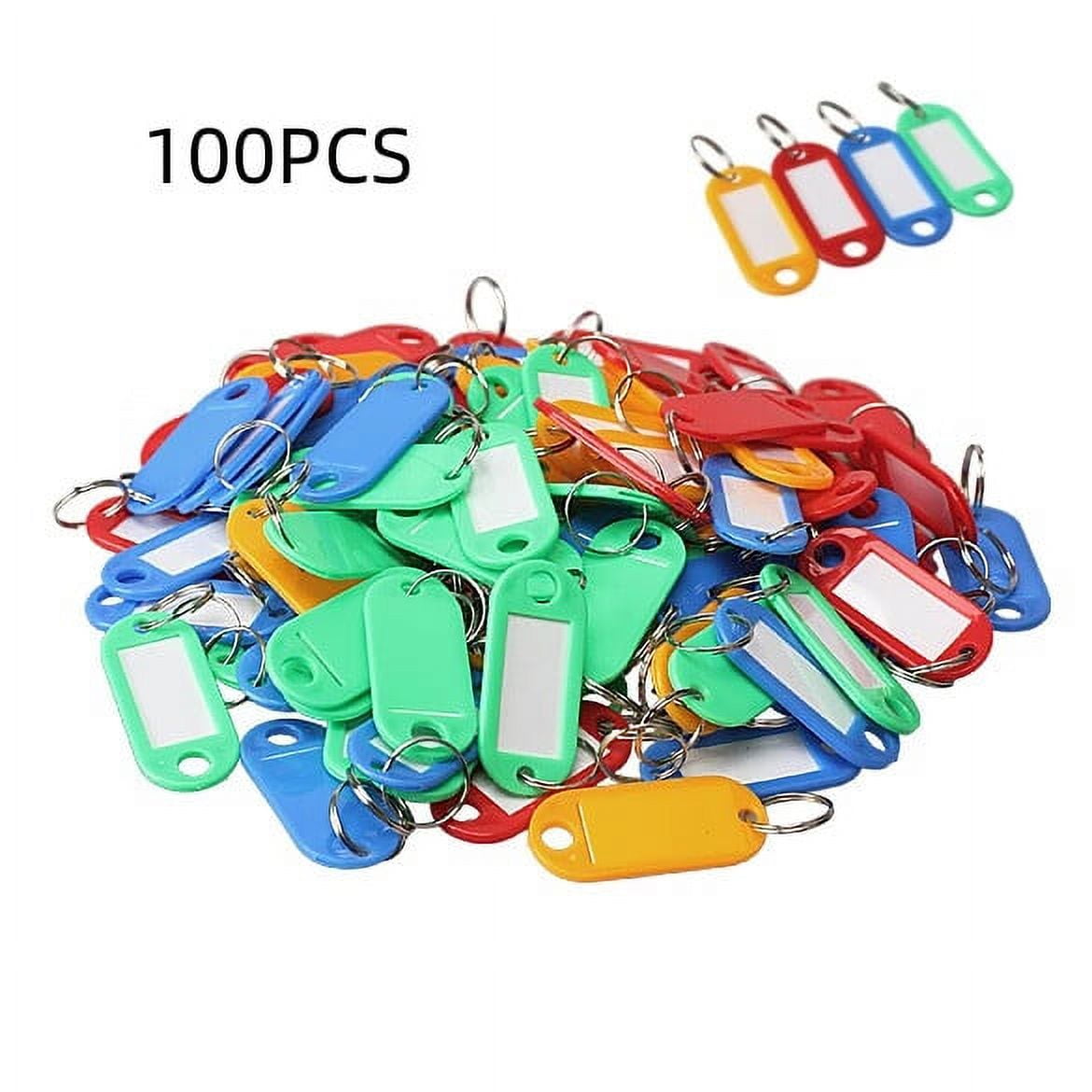100pcs Key Tags with Ring, Key ID Tags in Various Colors, Key Tags with ...