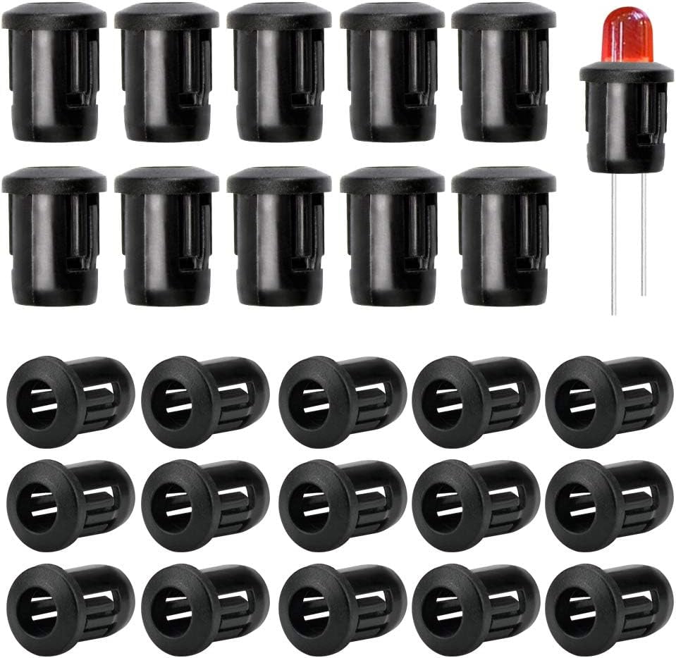 100pcs LED Holder 5mm Diode Holder Lamp Plastic Lamp Socket Light ...