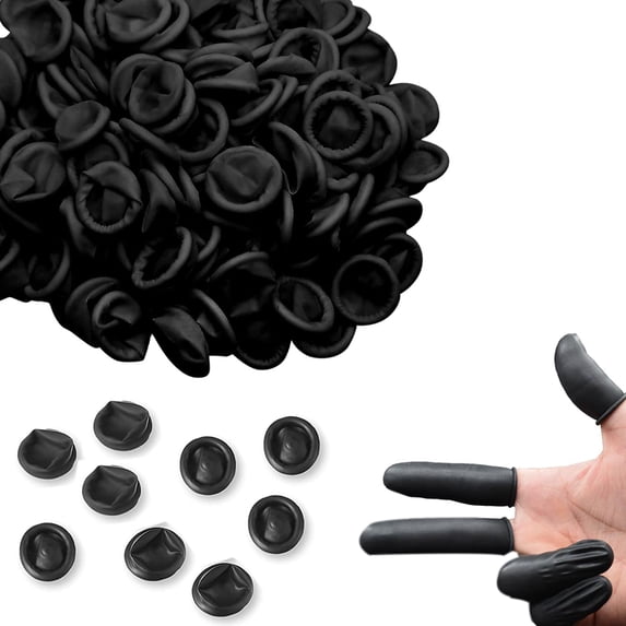 SKYPRO 100pcs Latex Finger Cots, Protective Rubber Fingertip Sleeves ...