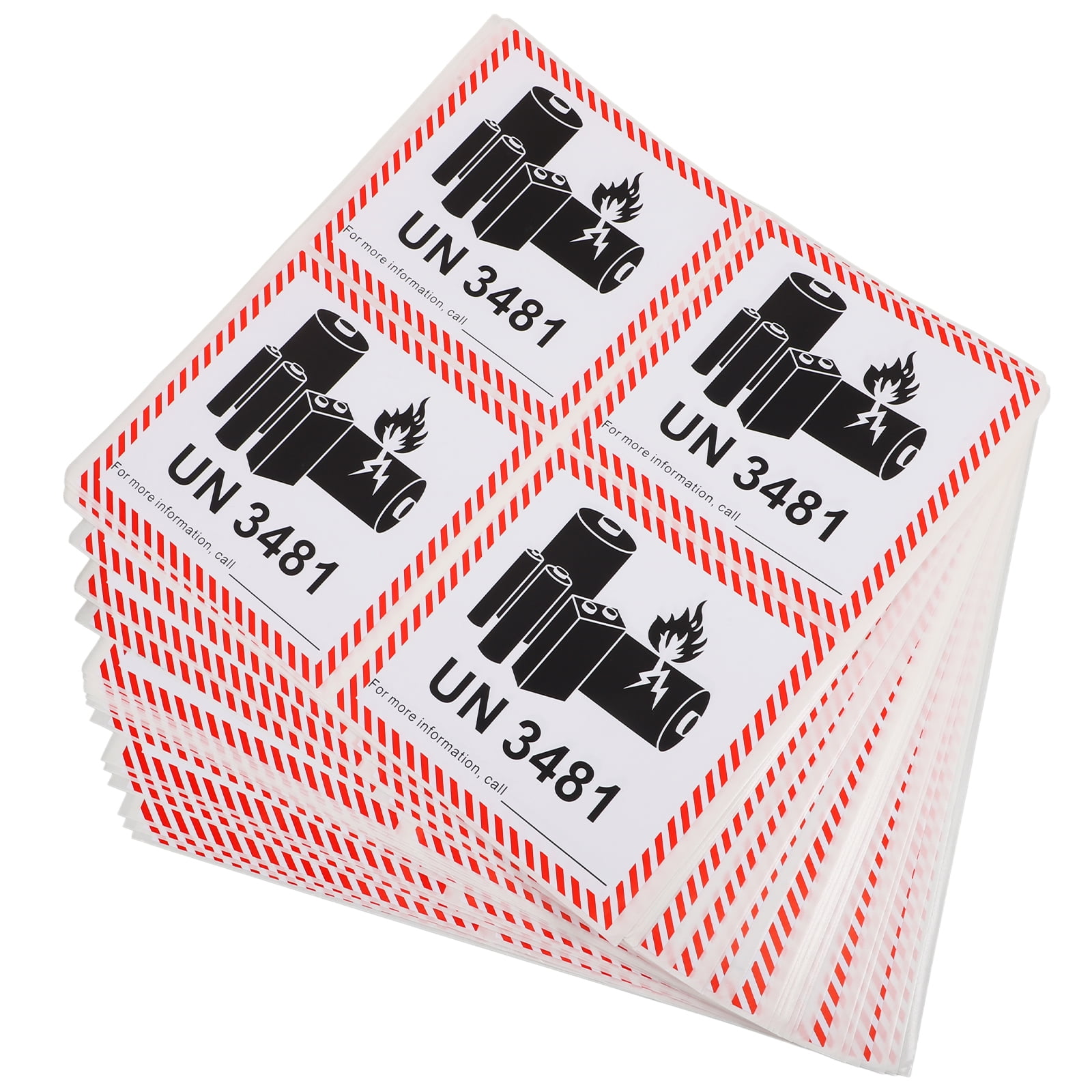 100pcs Lithium Batteries Transport Safety Labels Adhesive Warning ...