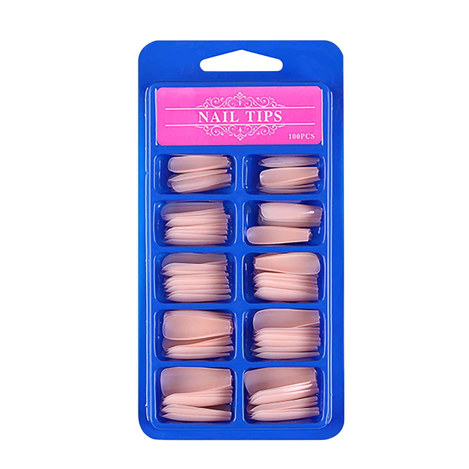 100pcs Long Fake Nails Full Cover False Nail Coffin Tips Ballerina Art
