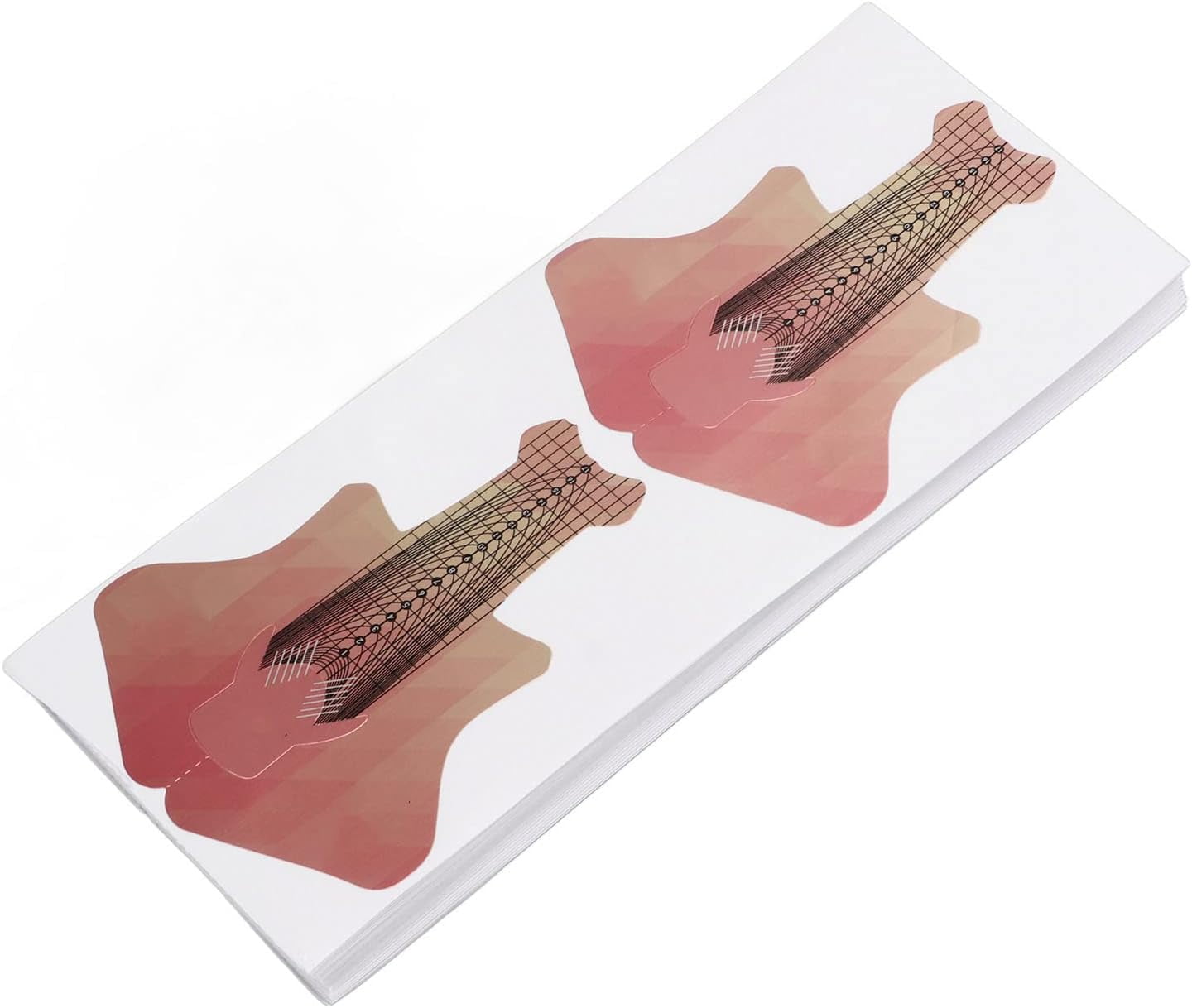 100pcs Long Nail Forms for Acrylic Nails Ail Form Extension Stickers ...