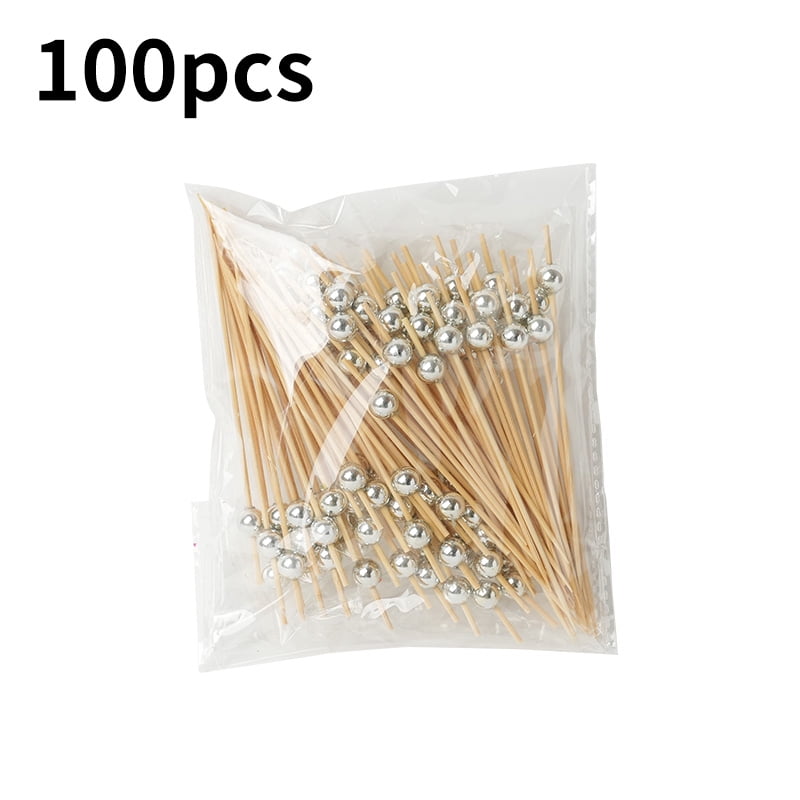 100pcs Love Heart Bamboo Pick Buffet Food Cupcake Fruit Cocktail Fork ...