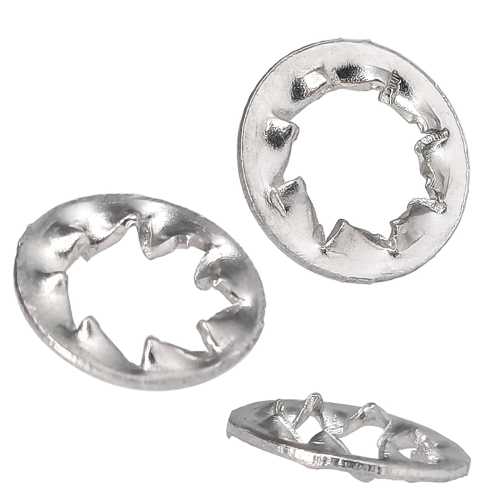 100pcs M4 Internal Tooth Star Washer Gaskets, 304 Stainless Steel ...