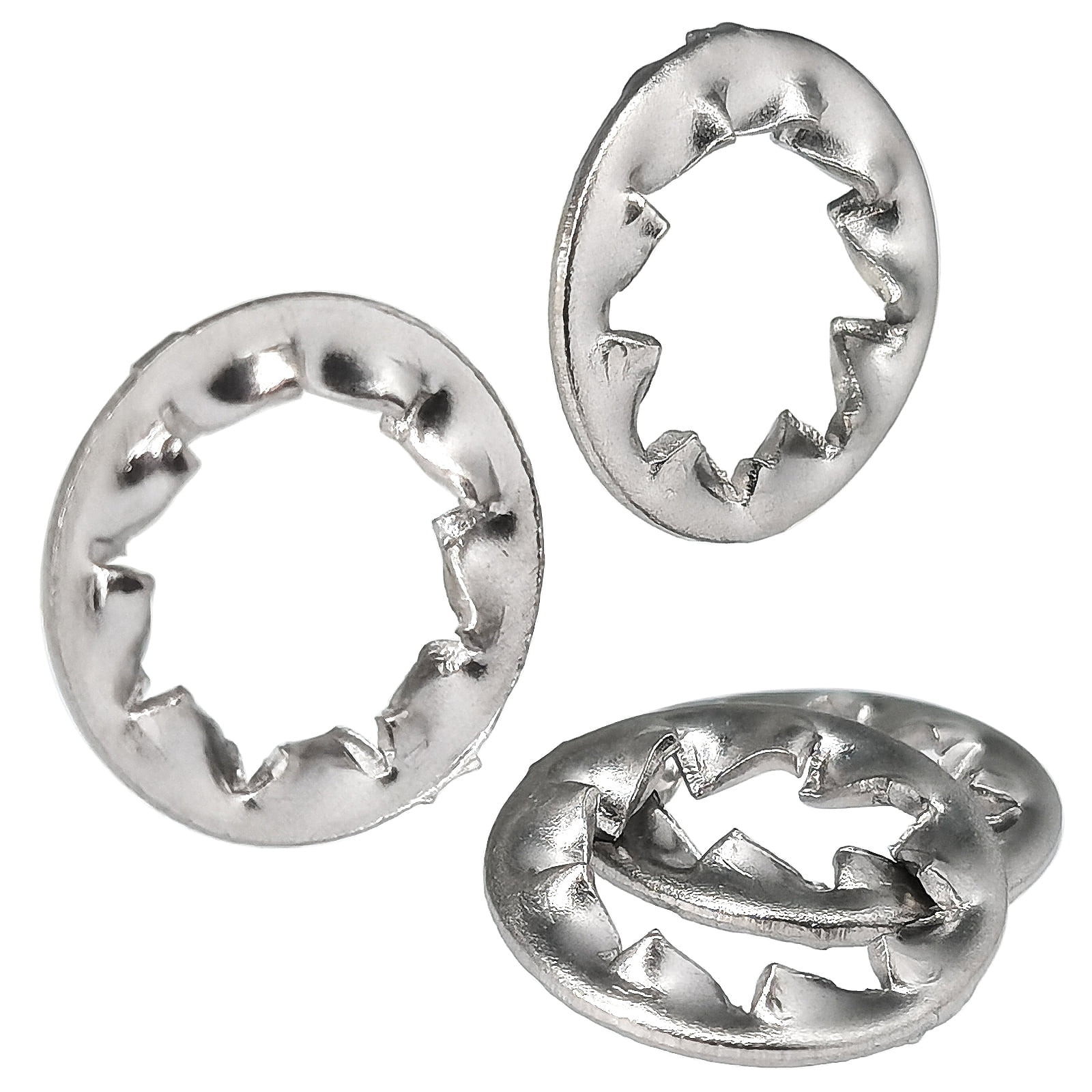 100pcs M6 Internal Tooth Star Washer Gaskets, 304 Stainless Steel ...