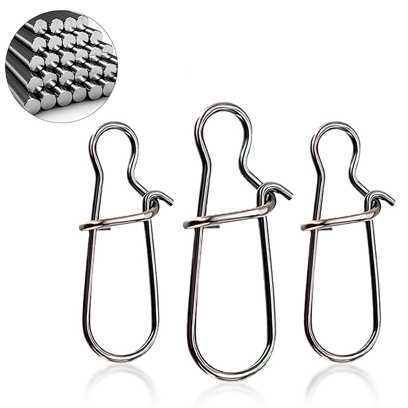 RONSHIN Metal Fishing Connector 100 Pieces Swivel for Seawater ...