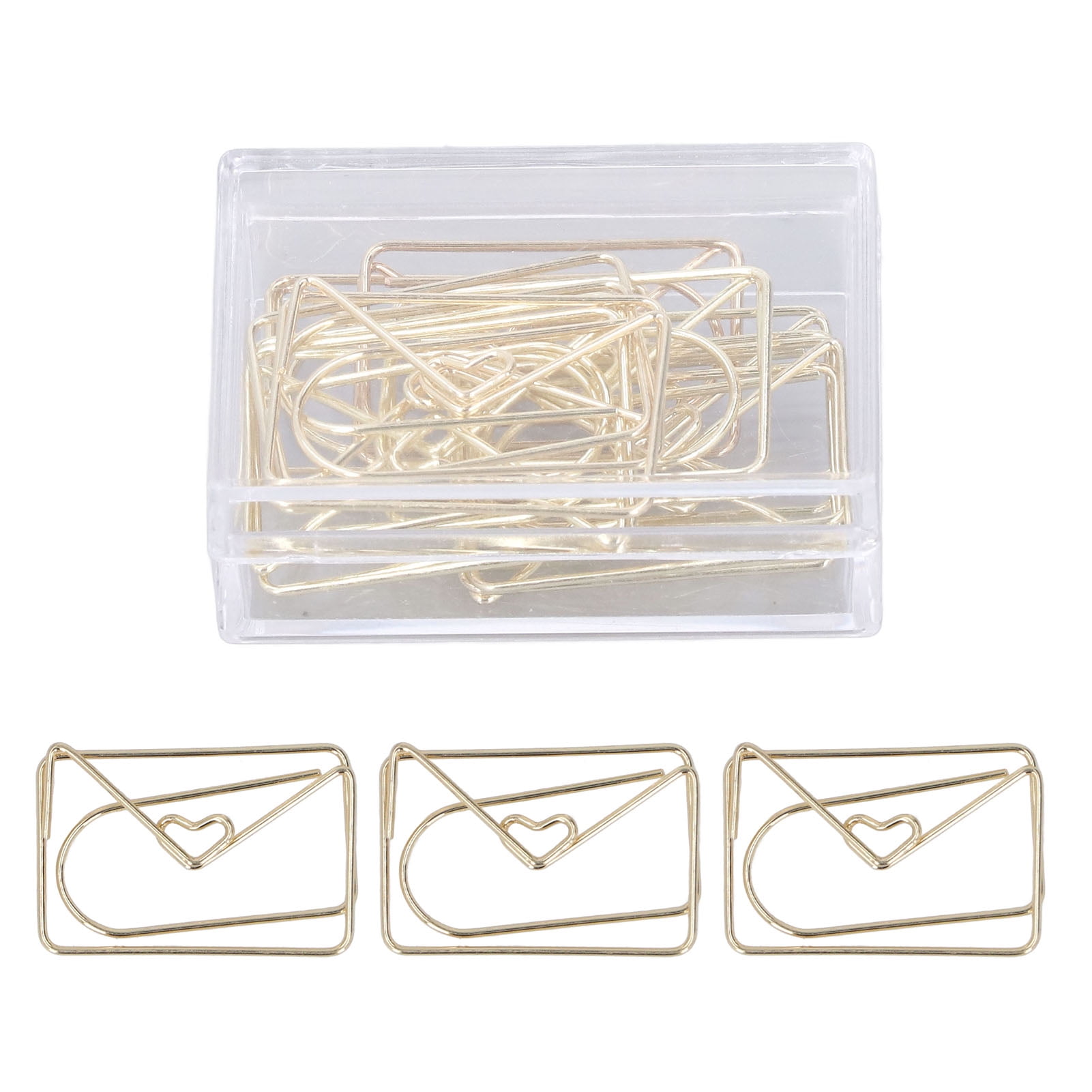 100pcs Metallic Paper Clips Golden Electroplating Process Anti Rust ...