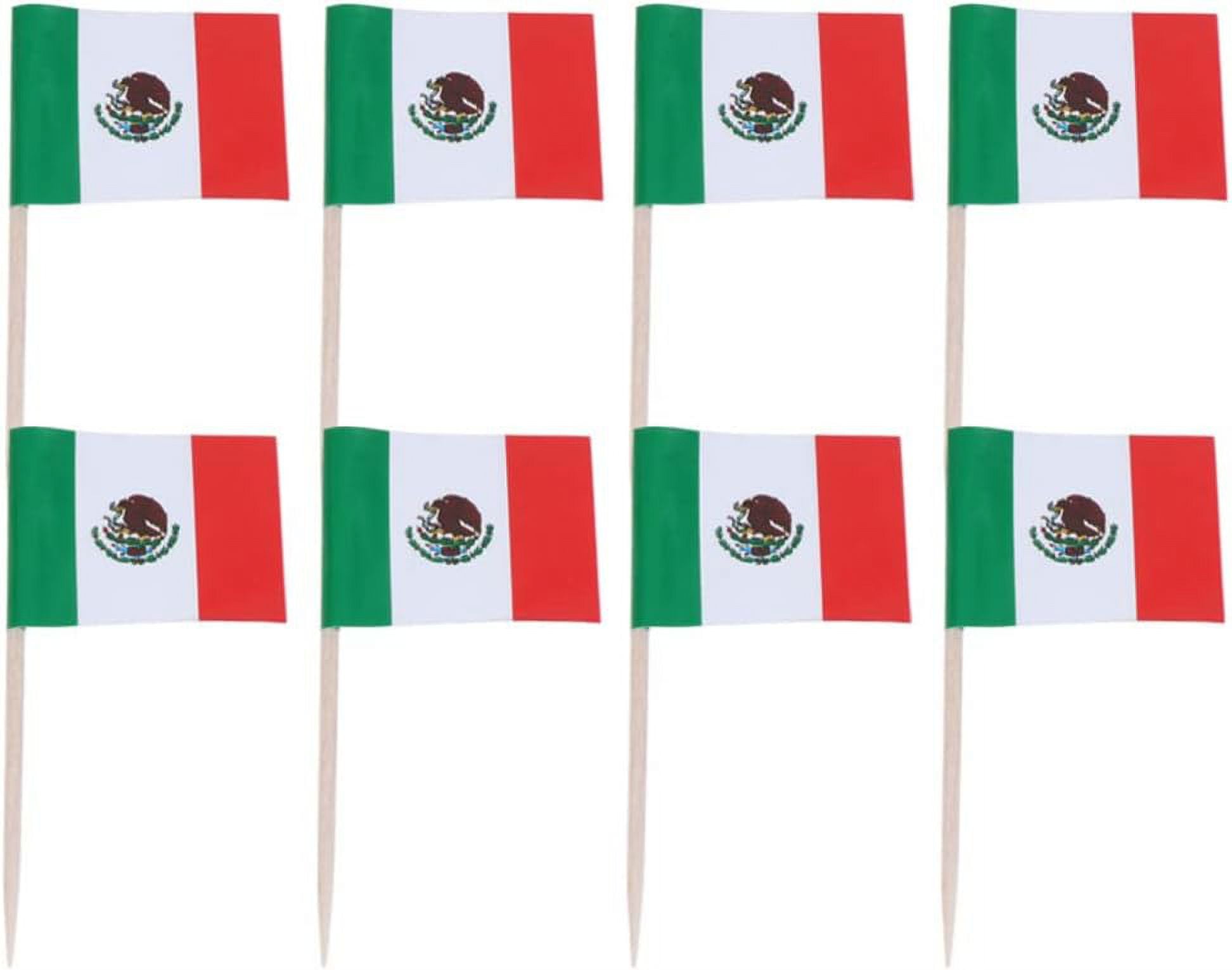 100pcs Mexico Flag Mexican Toothpicks Flags Small Toothpick Cocktail ...