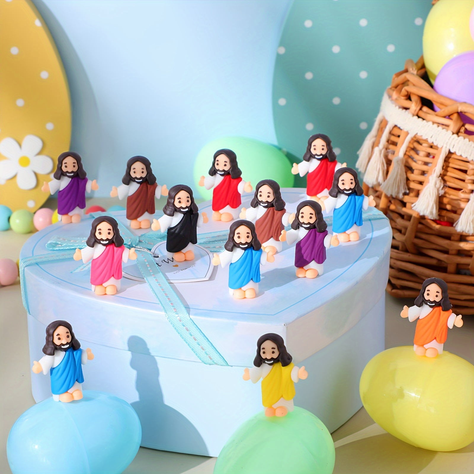 100pcs Mini Jesus Figurines | Colorful PVC Religious Collectibles for ...