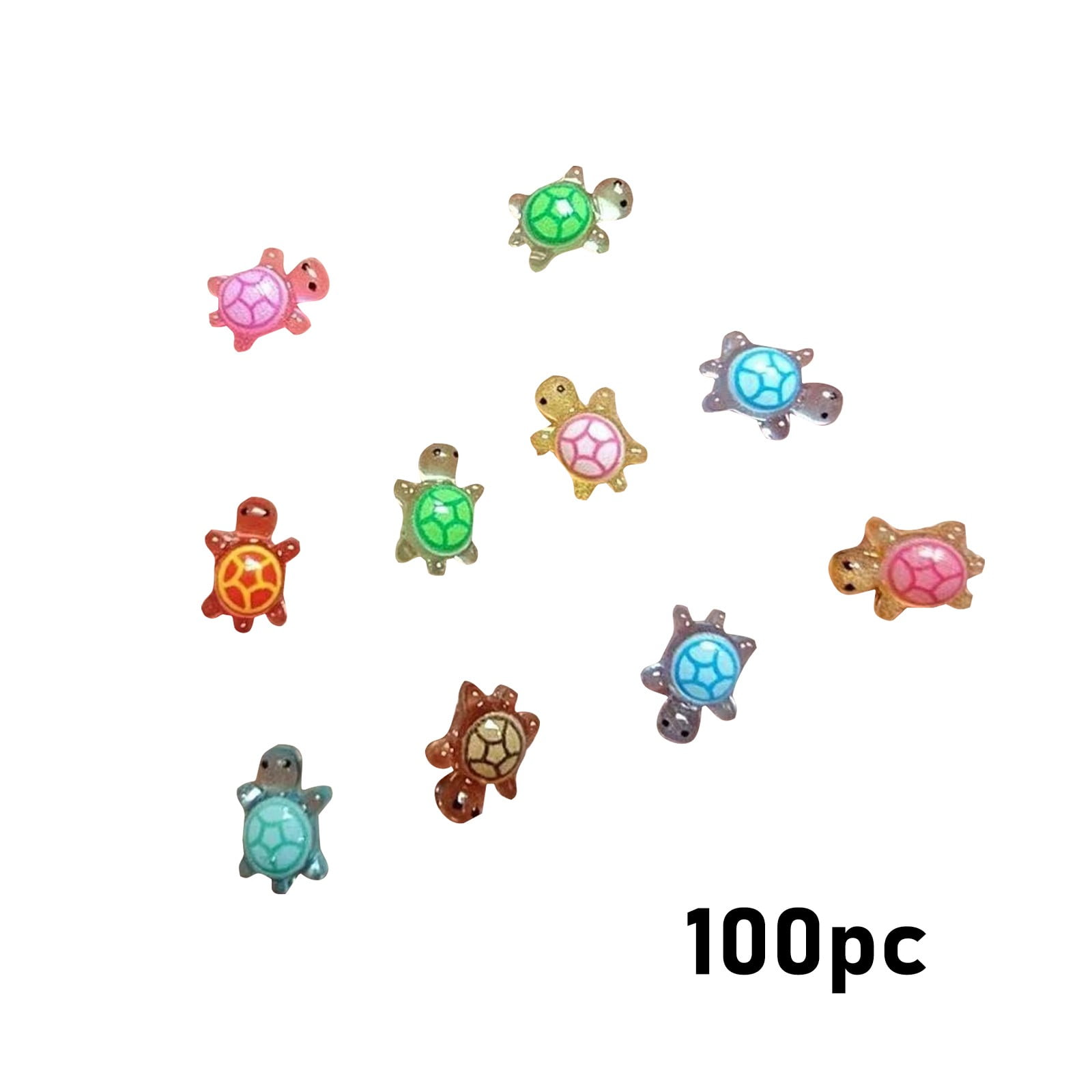 100pcs Mini Resin Animal Turtle Glow In The Dark,Tiny Hideable ...